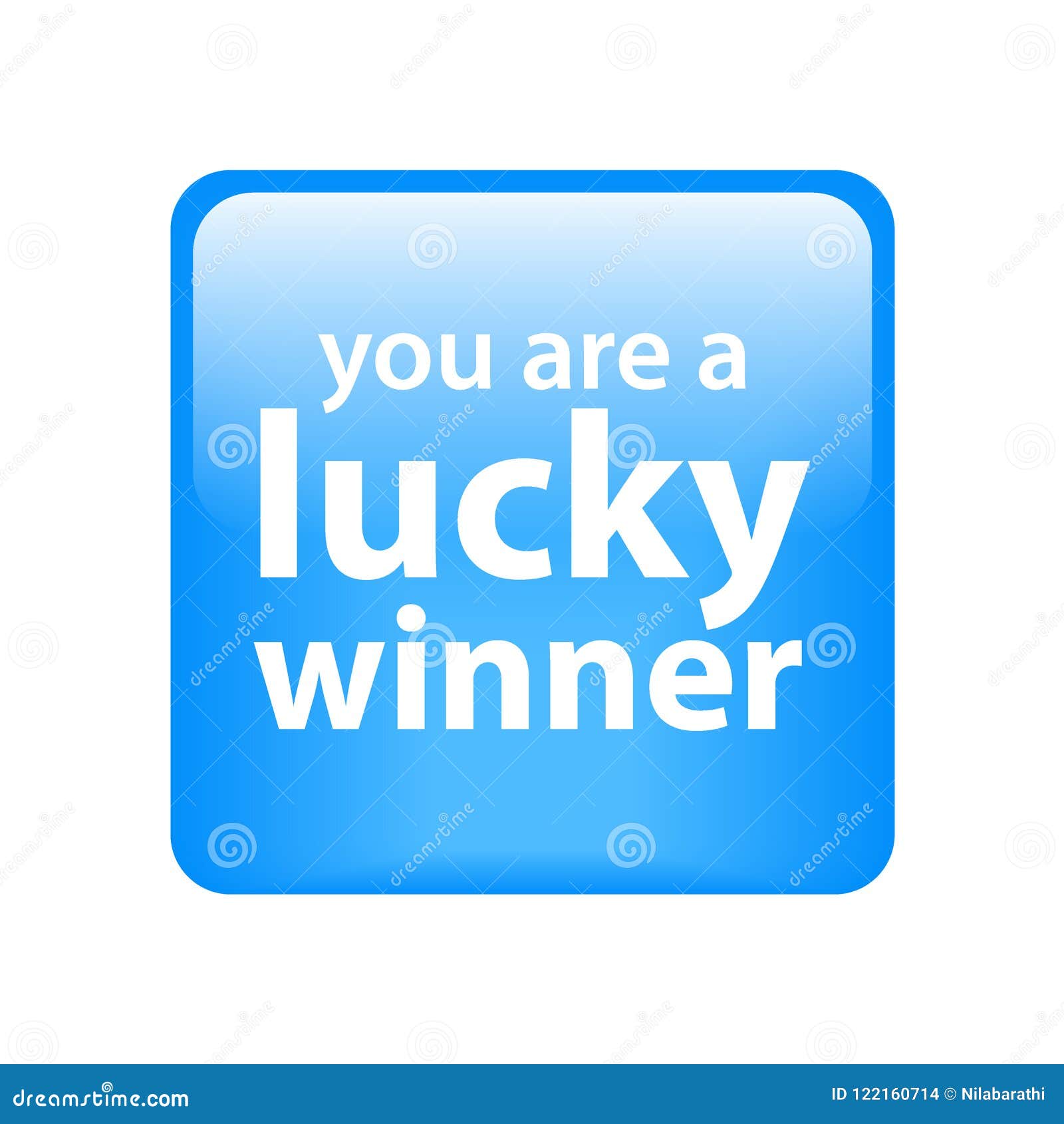 Lucky winner button stock illustration. Illustration of buying - 122160714
