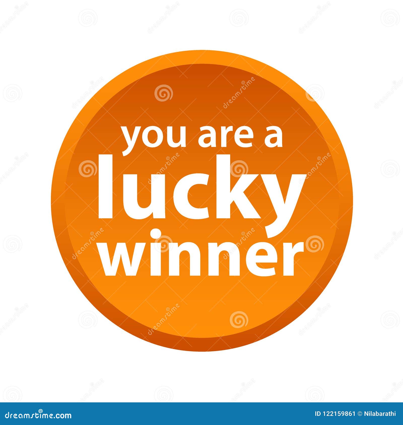 Lucky winner button stock illustration. Illustration of advantage ...
