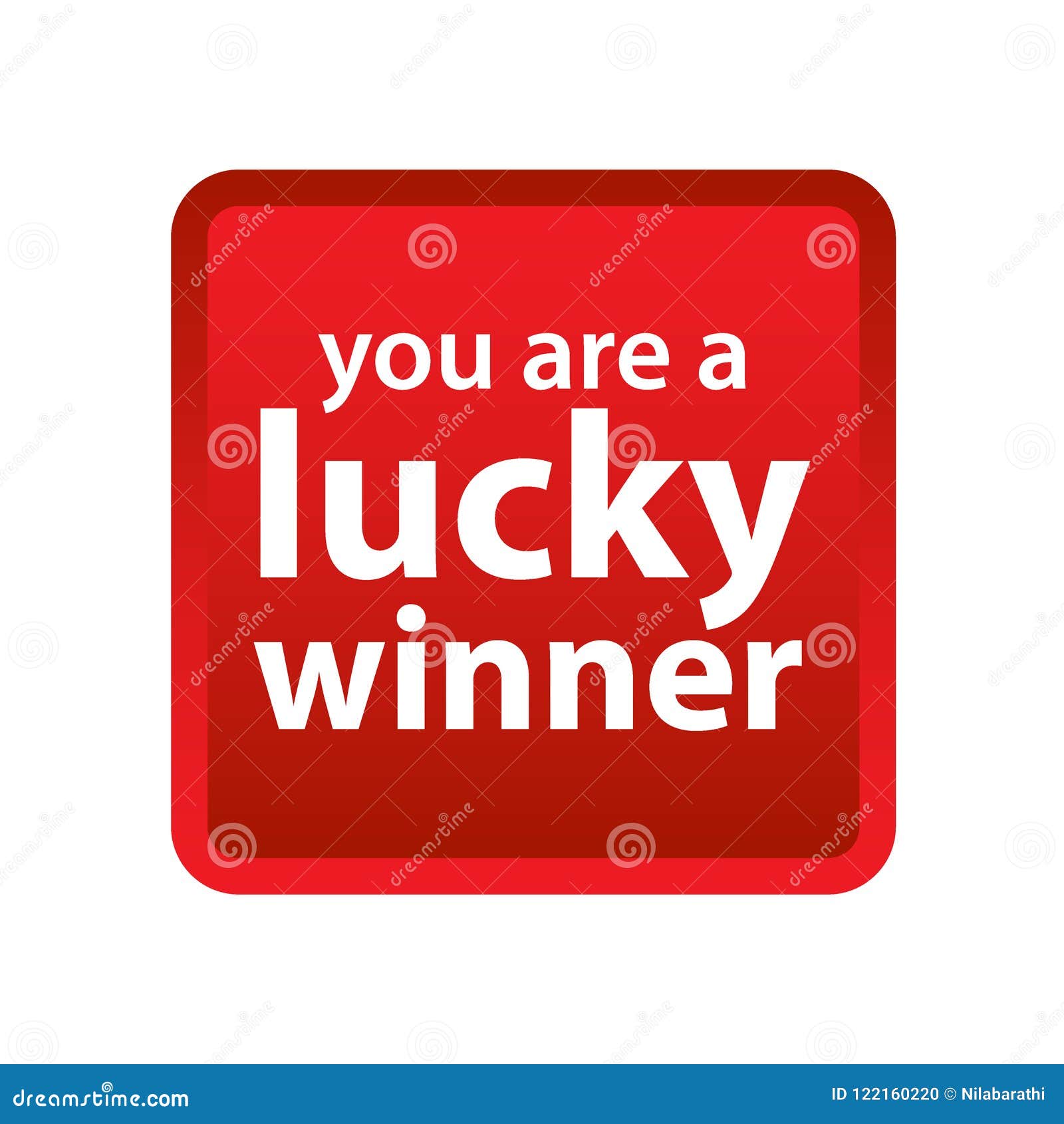 Lucky winner button stock illustration. Illustration of competitive ...