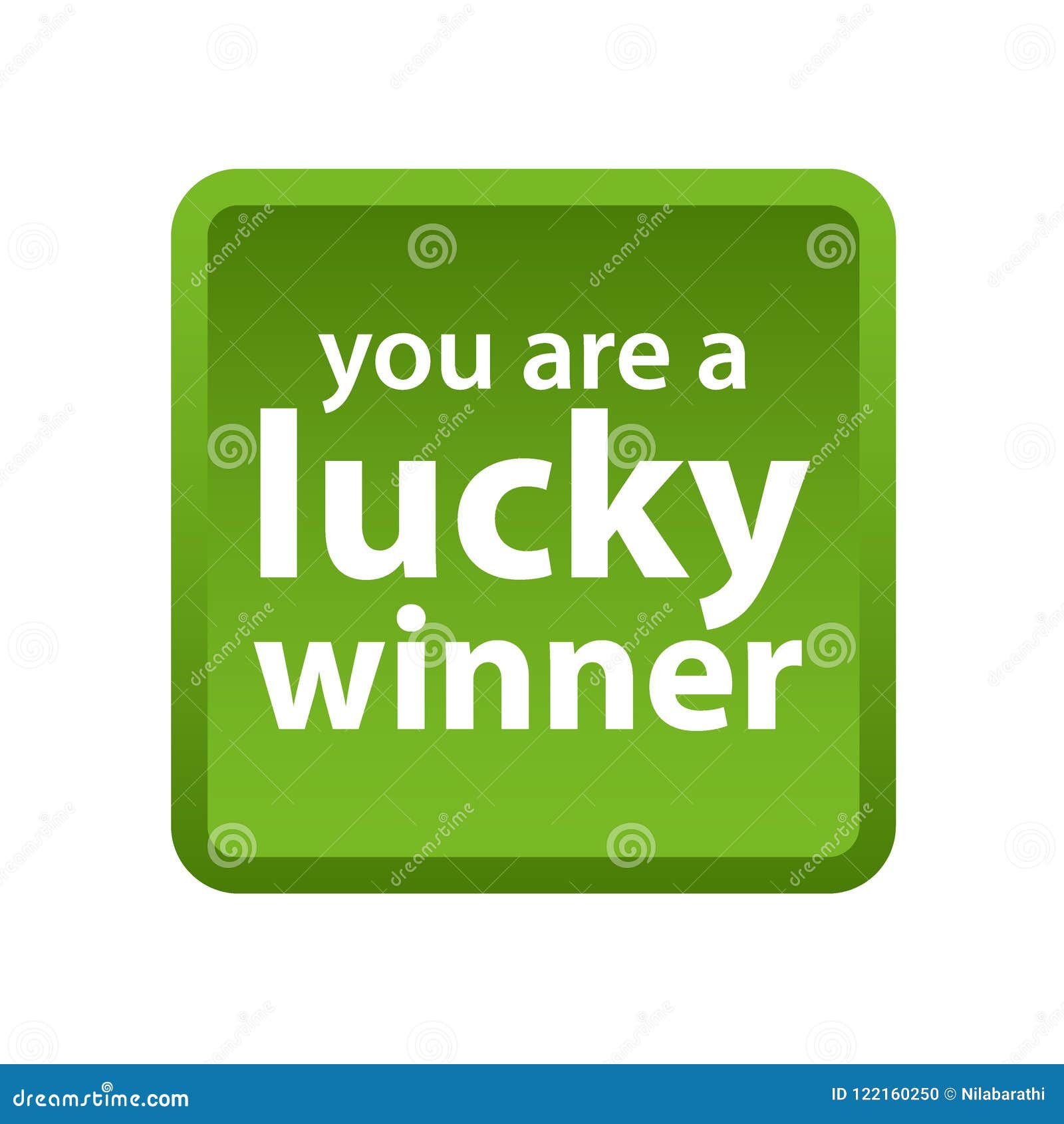 Lucky winner button stock illustration. Illustration of competing ...