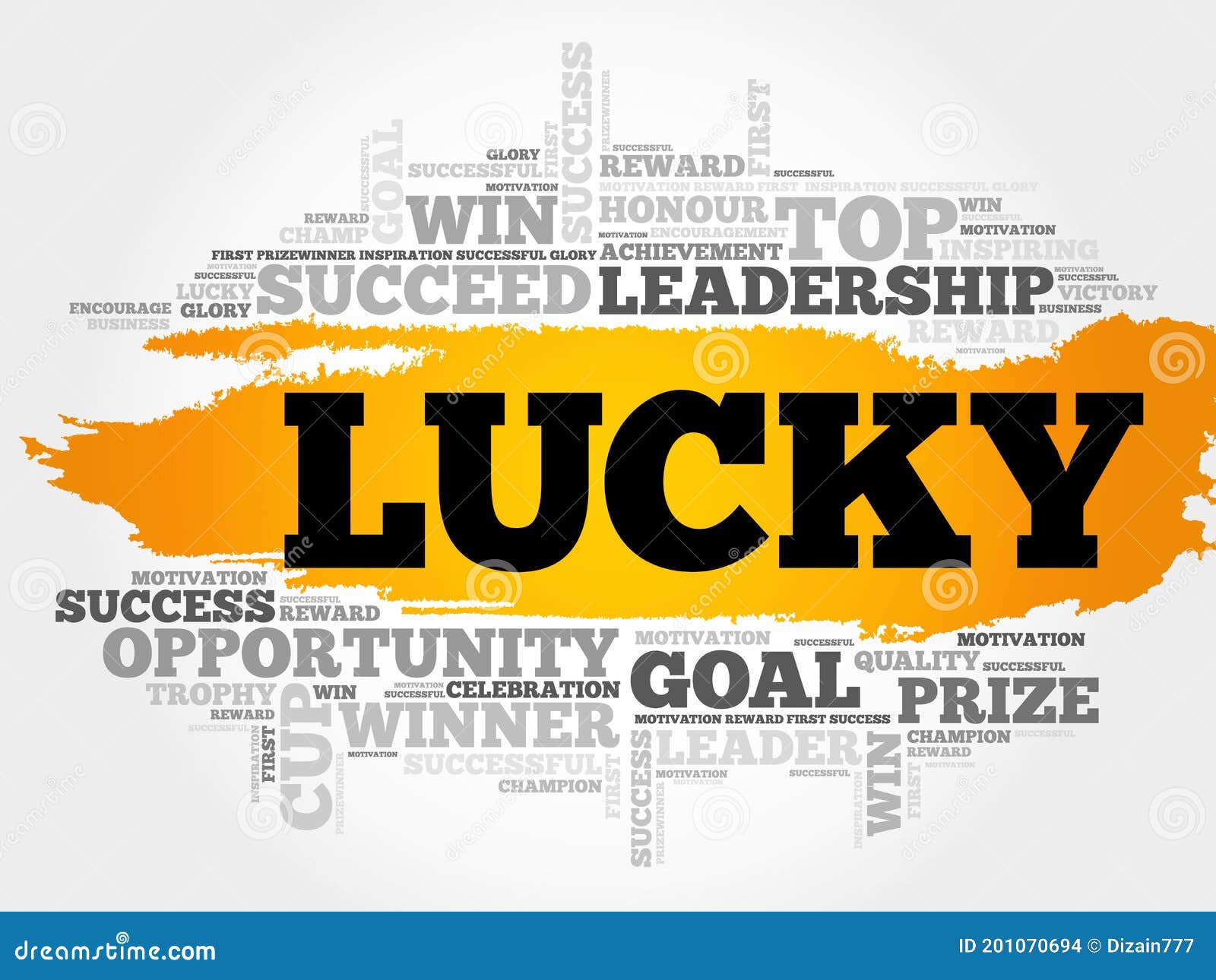 Lucky word cloud stock illustration. Illustration of collection - 201070694