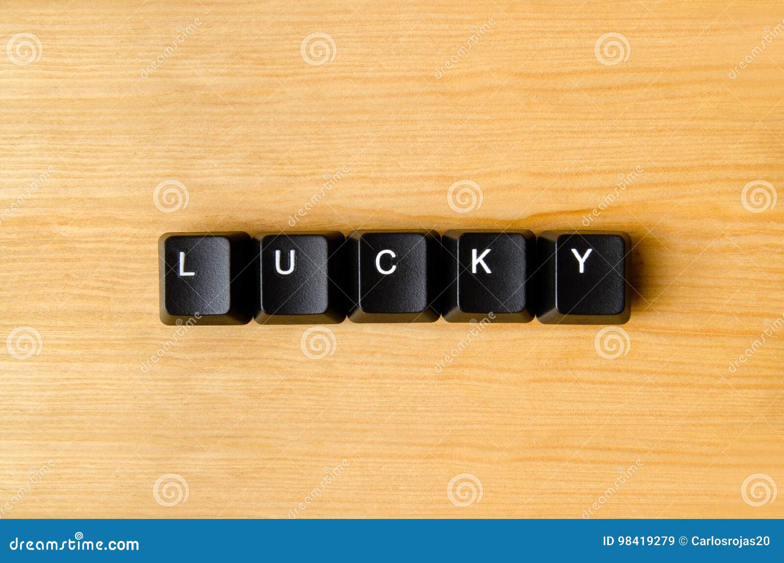 Lucky word stock image. Image of text, graphic, wood - 98419279