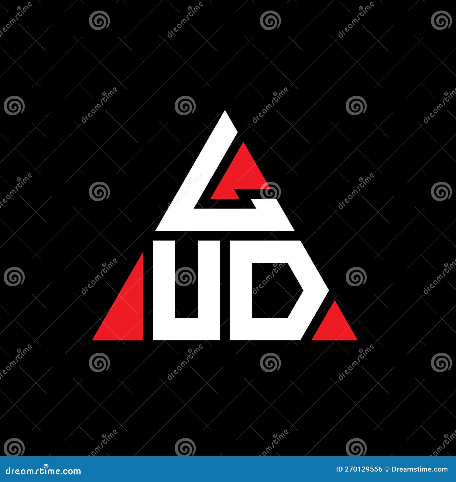 LUD Triangle Letter Logo Design with Triangle Shape. LUD Triangle Logo ...