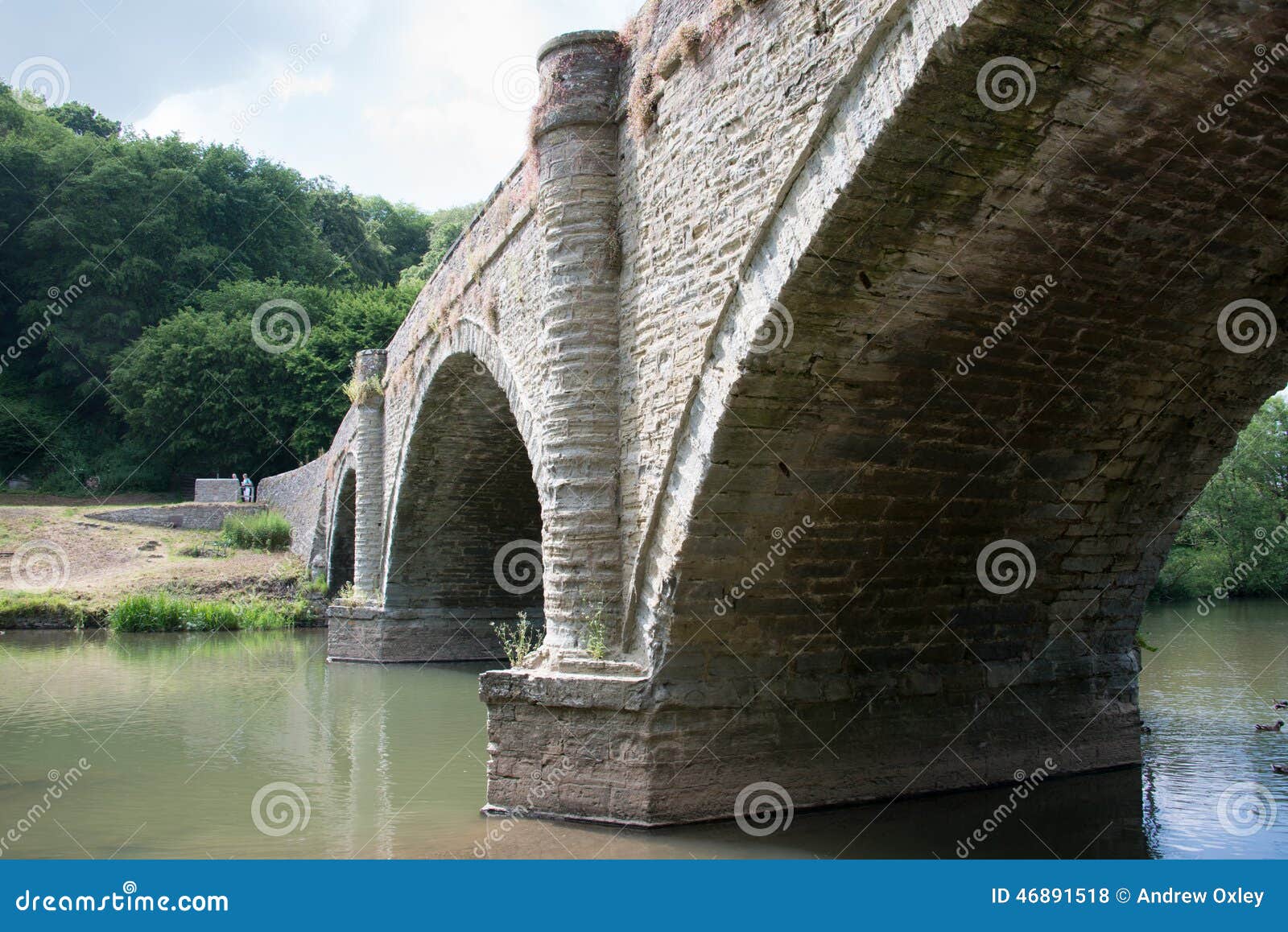 Ludlow Bridge stock photo. Image of teme, arch, history - 46891518