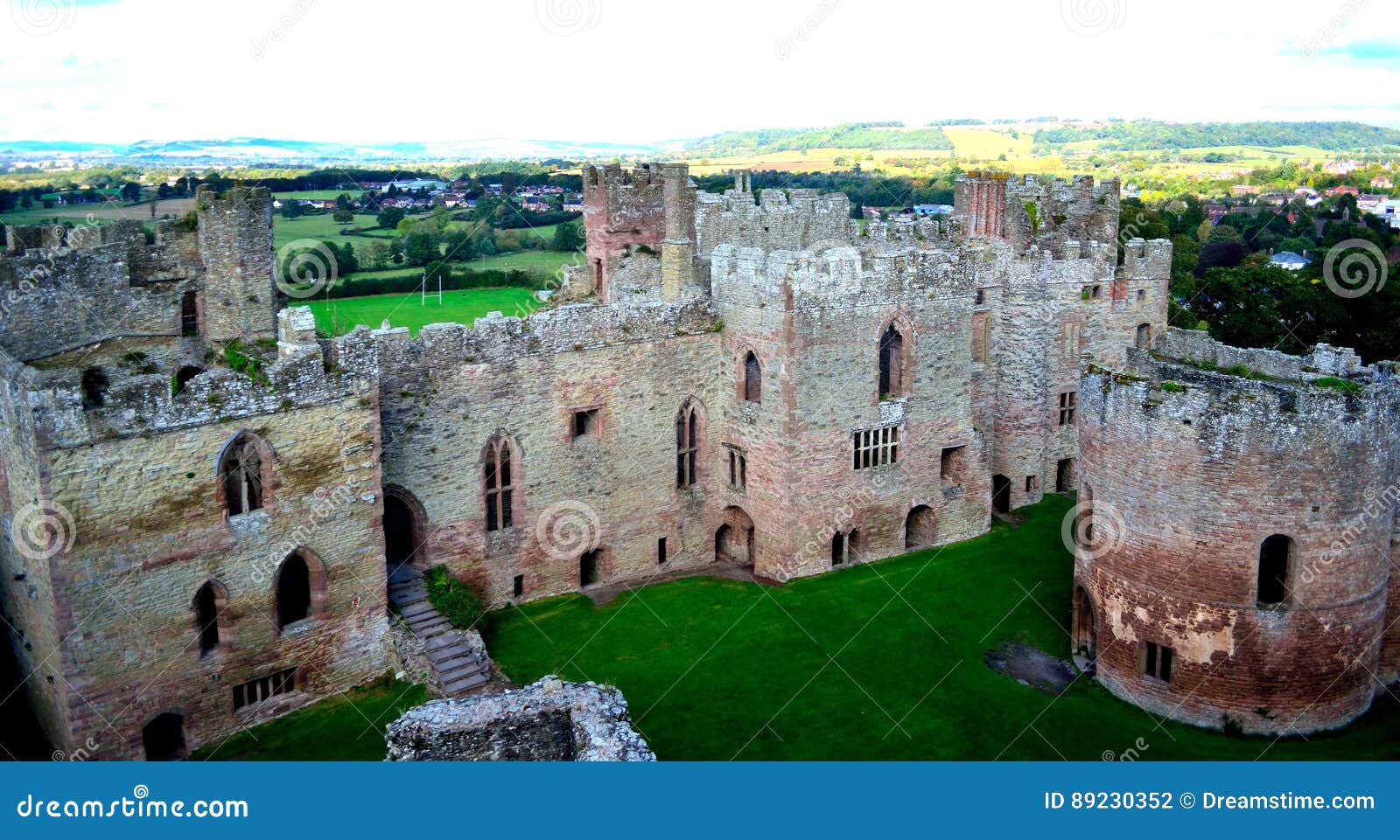 Ludlow Castle stock photo. Image of ruins, england, ludlow - 89230352