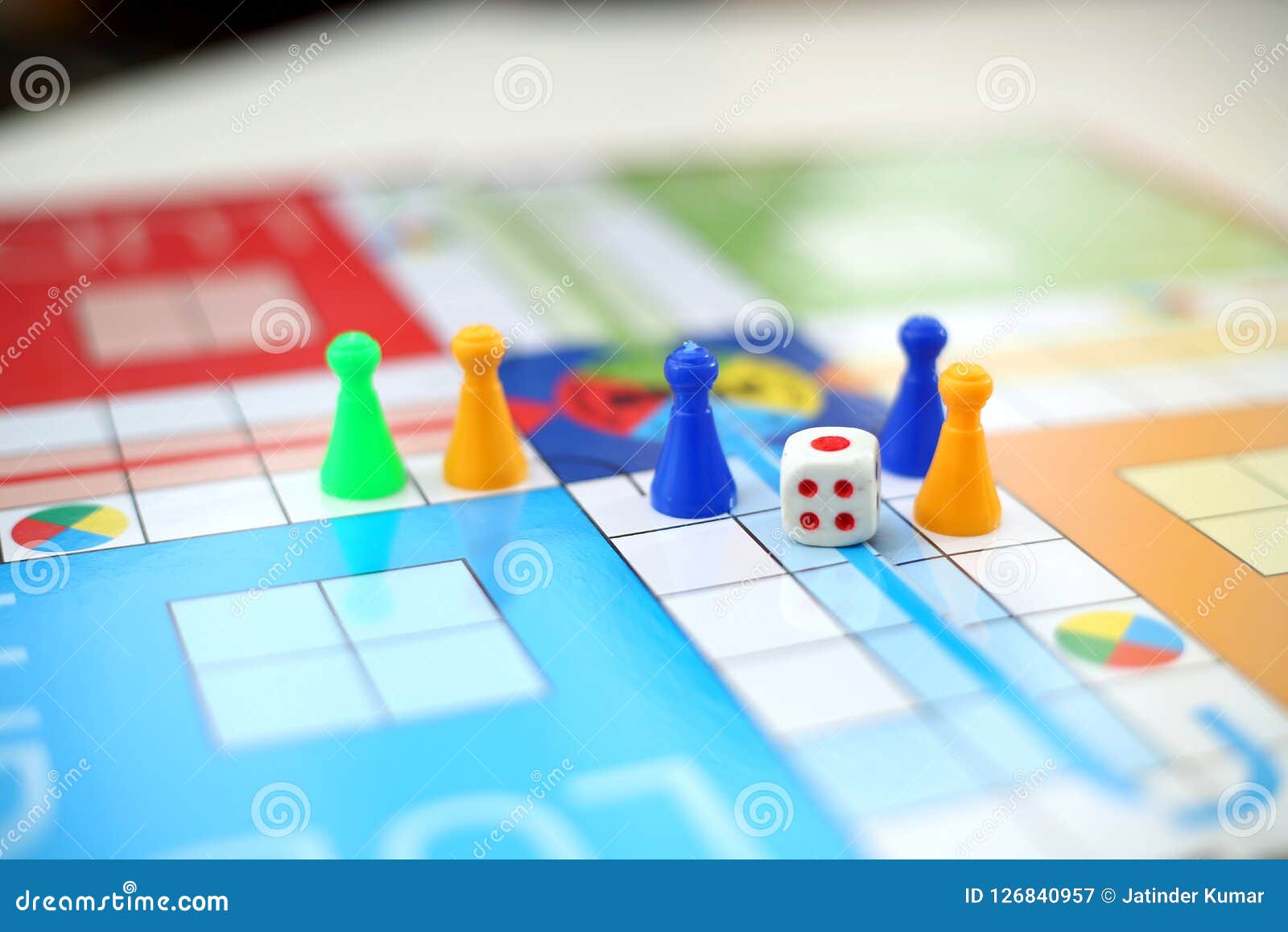 Ludo Board Dice And Pawn, Ancient Traditional Village Time Passing ...
