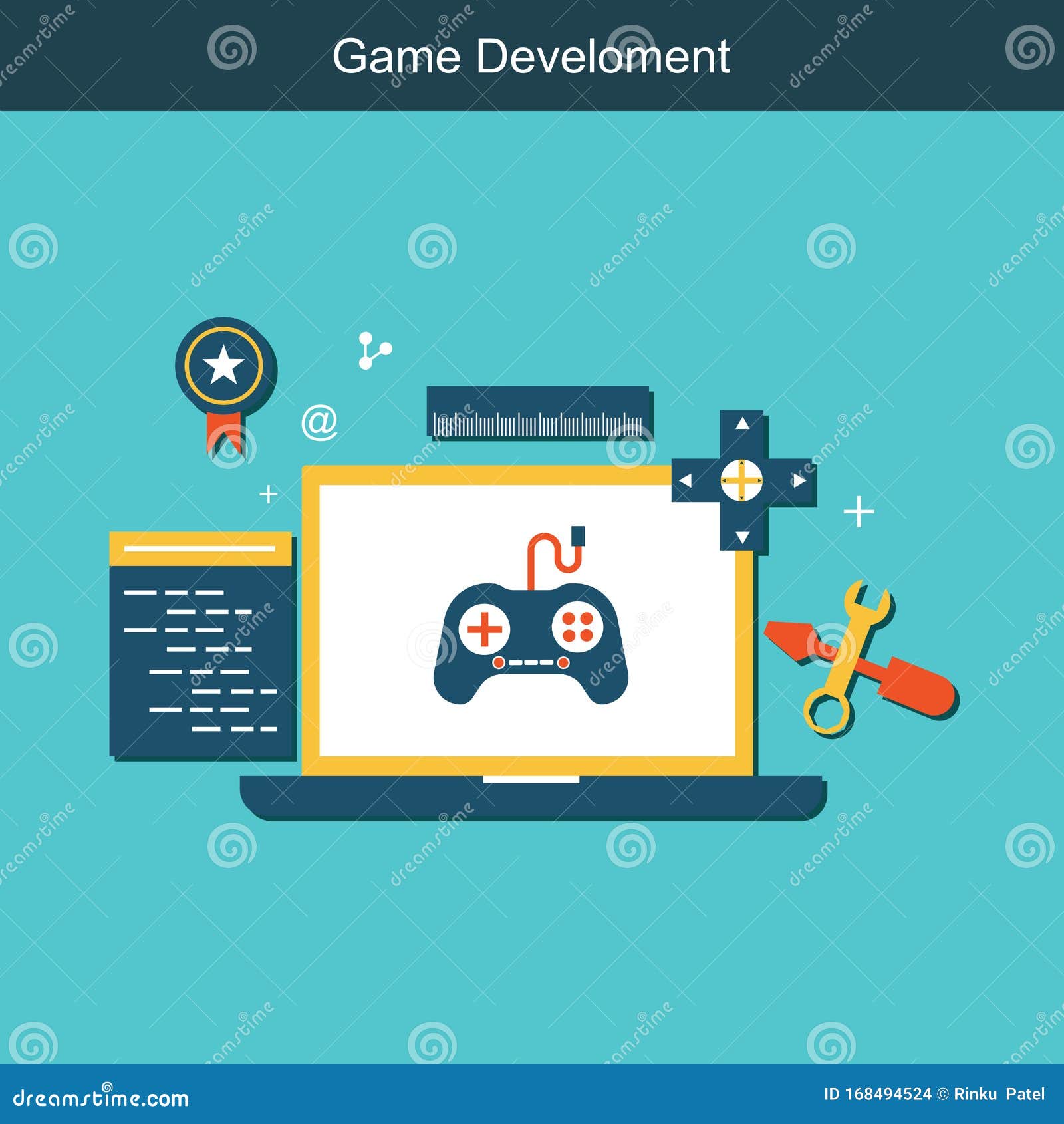 Game Development Vector Stock Concept Stock Illustration - Illustration ...
