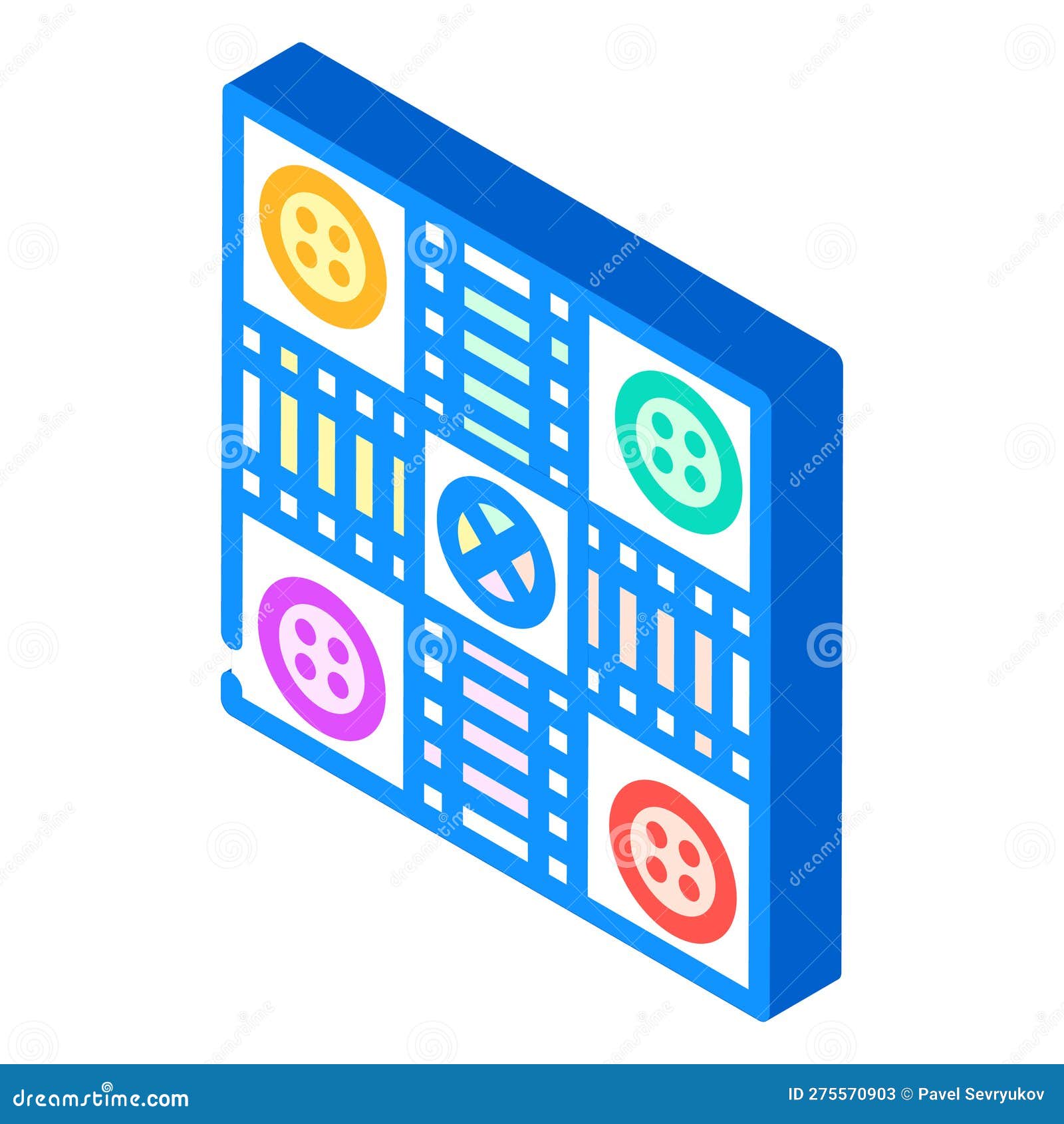 Ludo Board Board Table Isometric Icon Vector Illustration Stock ...