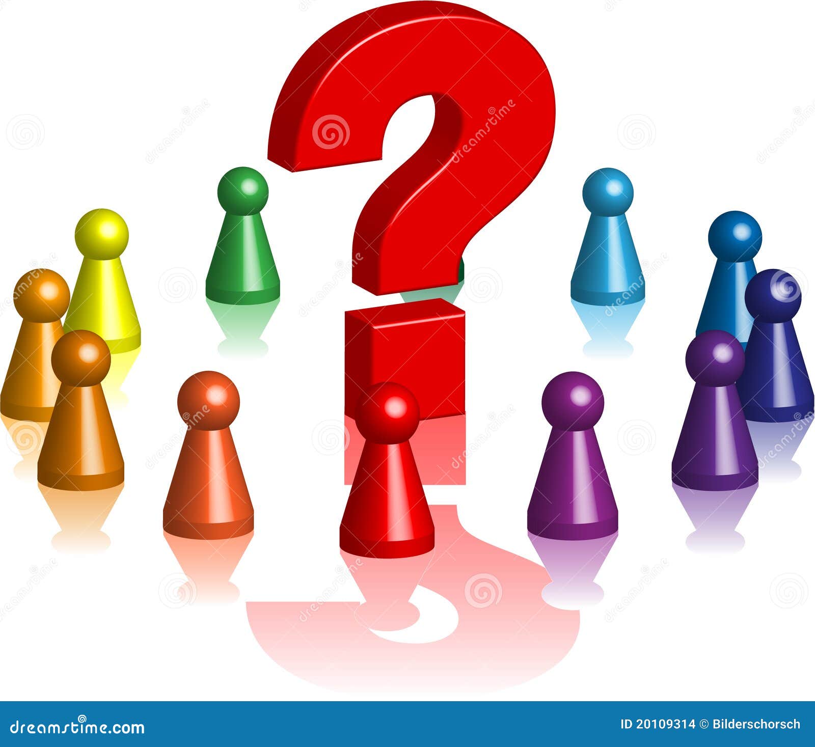 Figures With Question Marks Stock Photo | CartoonDealer.com #39338574