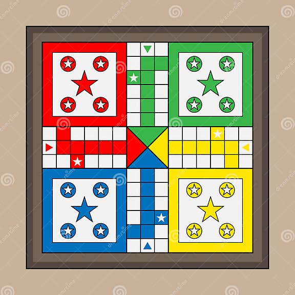Ludo Game Board Set stock illustration. Illustration of sign - 351920924