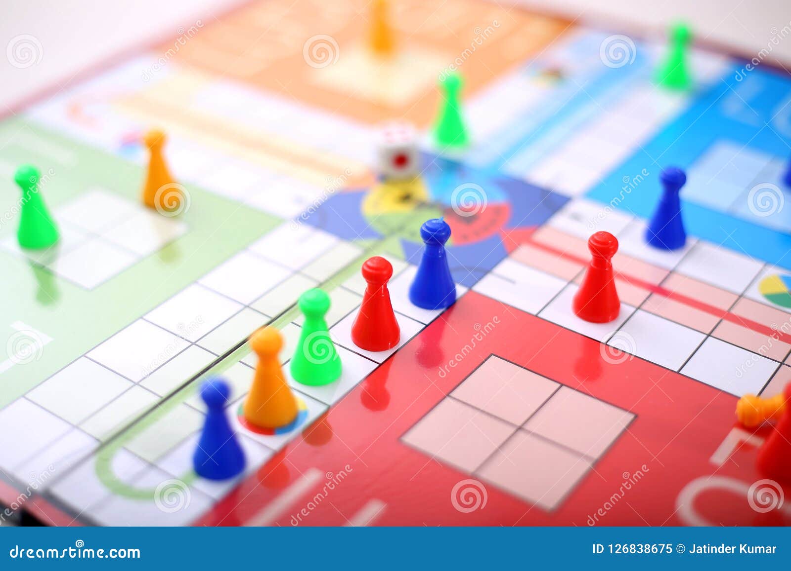 Ludo Game with Colorful Ludo Tokens and Dice Editorial Image - Image of ...