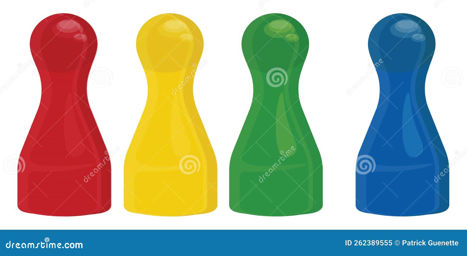 Ludo game pawns, icon stock vector. Illustration of gaming - 262389555