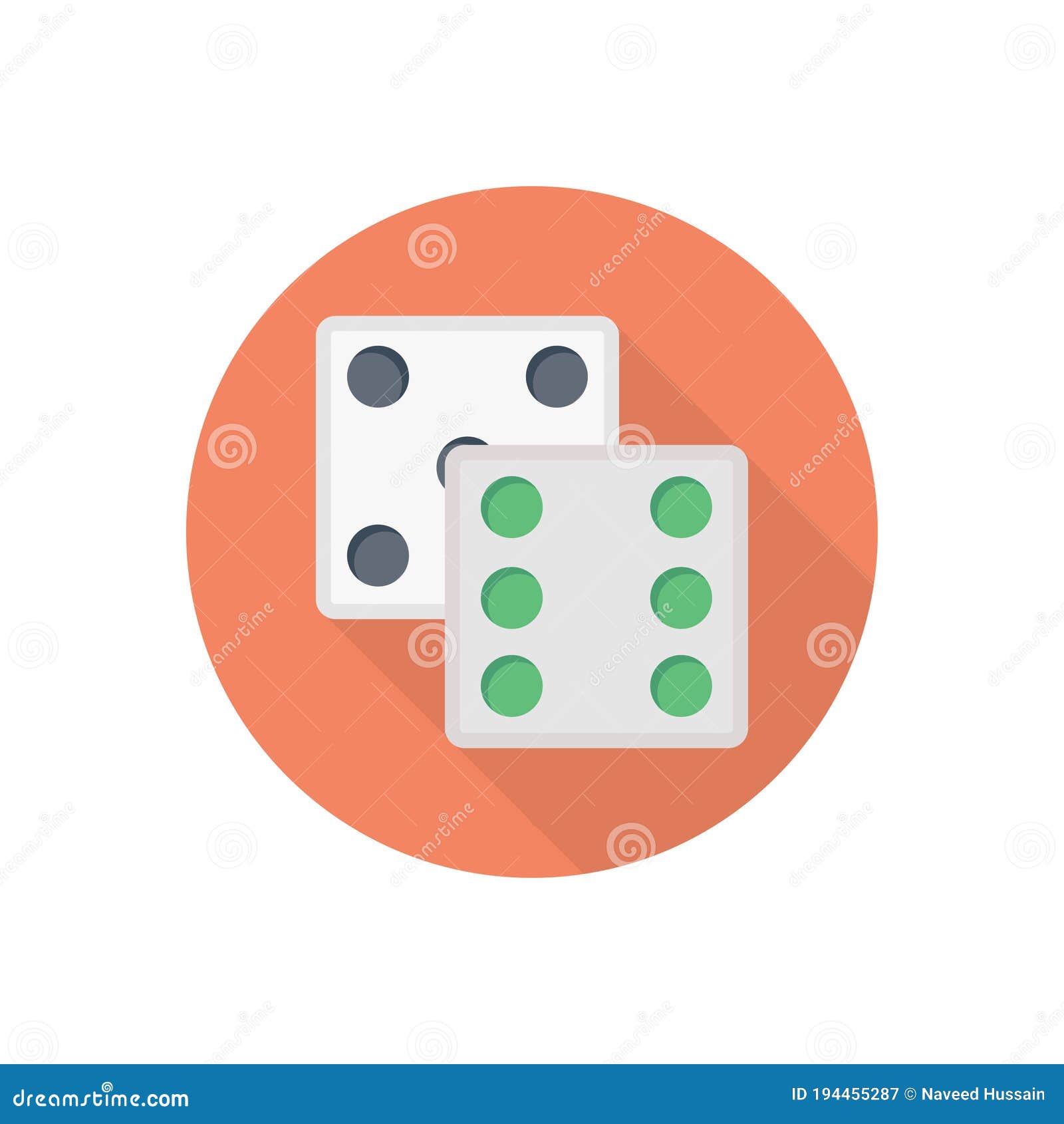 Ludo Vector Flat Color Icon Stock Vector - Illustration of chance ...