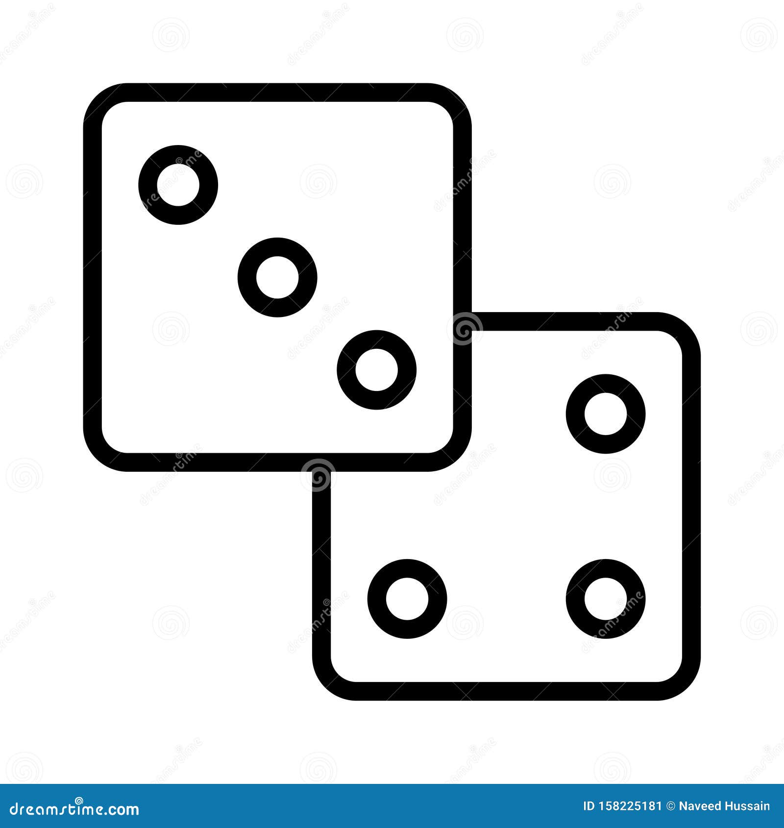 Ludo thin line vector icon stock illustration. Illustration of ludo ...