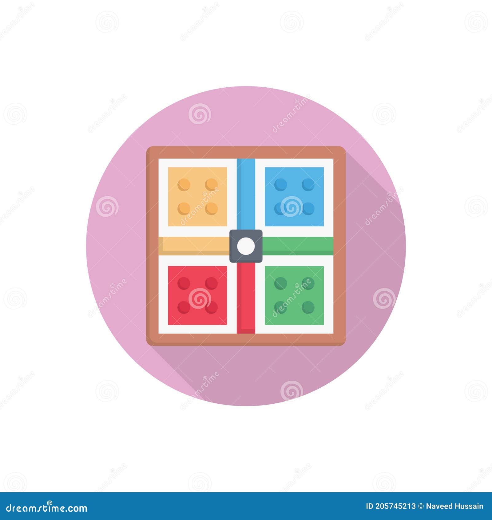 Ludo Vector Flat Colour Icon Stock Vector - Illustration of dice ...
