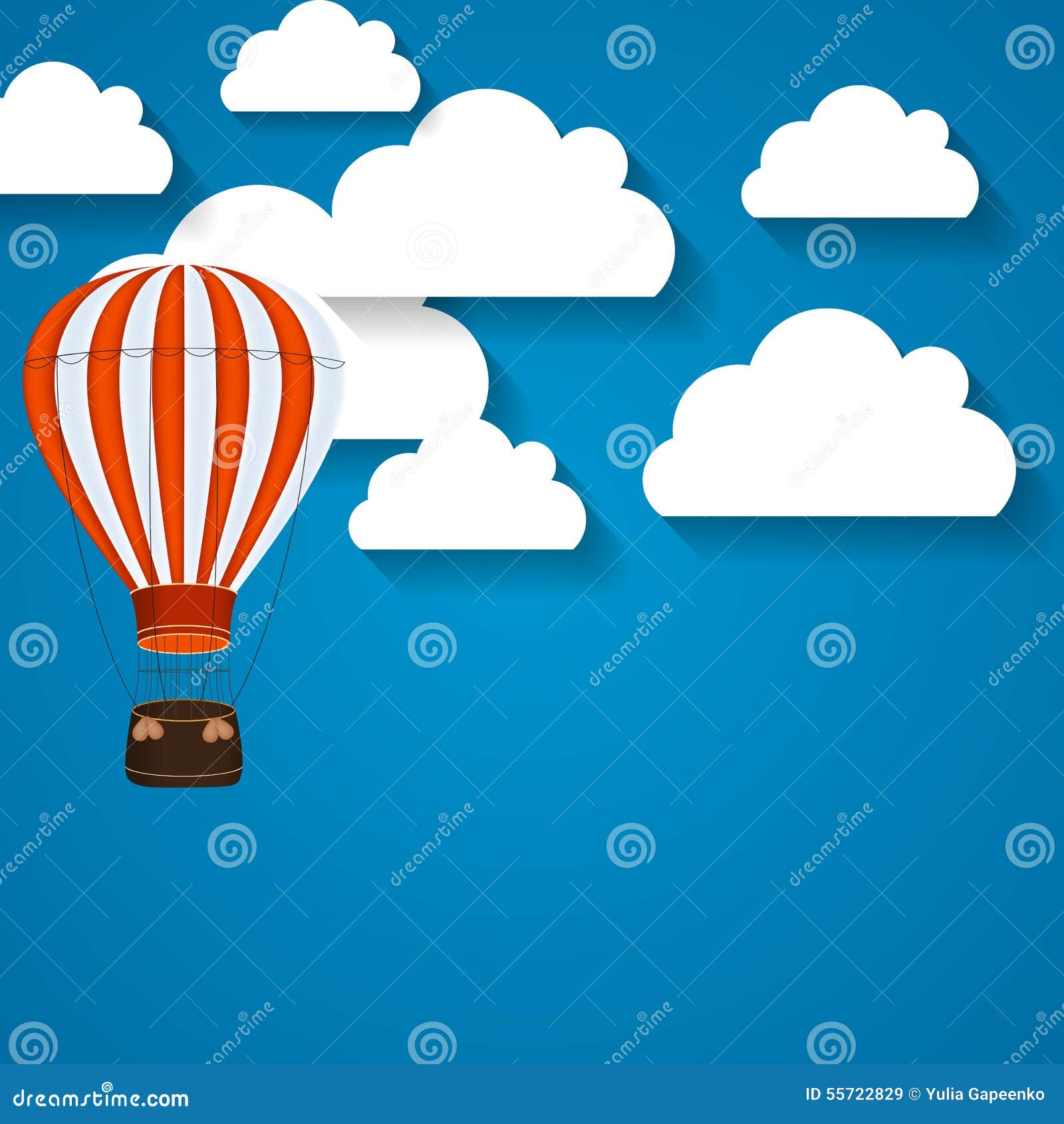 Luft-Ballon-Hintergrund-Vektor-Illustration Vektor Abbildung - Illustration von ballon, kunst ...