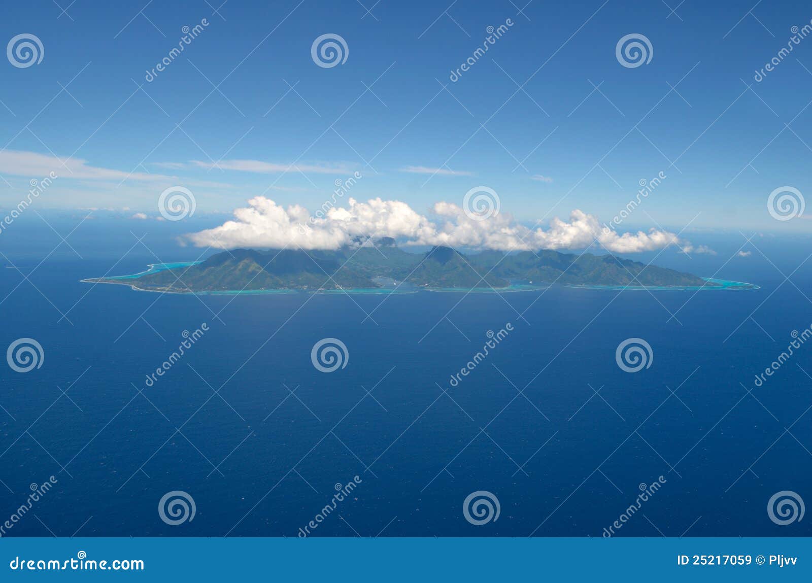 Luftaufnahme Der Tropischen Insel Von Moorea Stockbild - Bild von ...