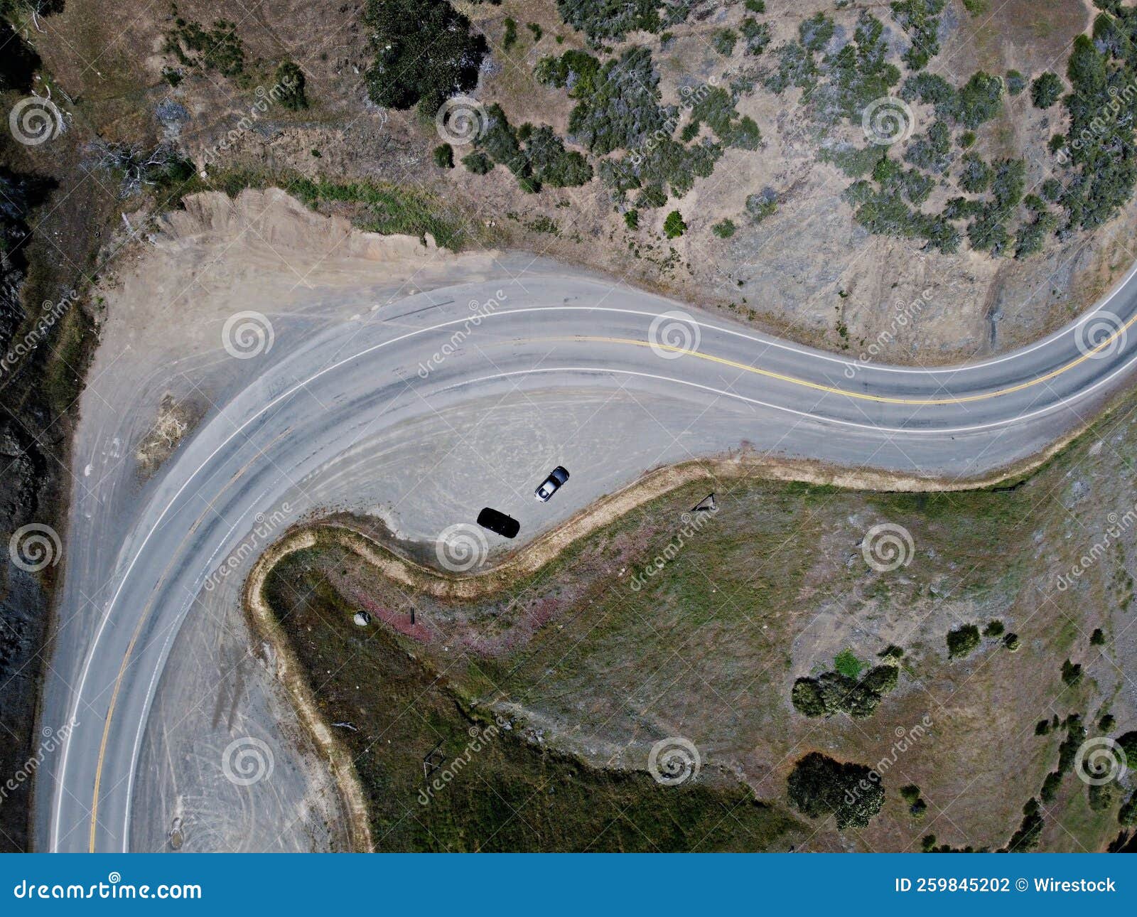 Luftbild Der Autobahn in Den Bergen Stockfoto - Bild von nave, reise ...