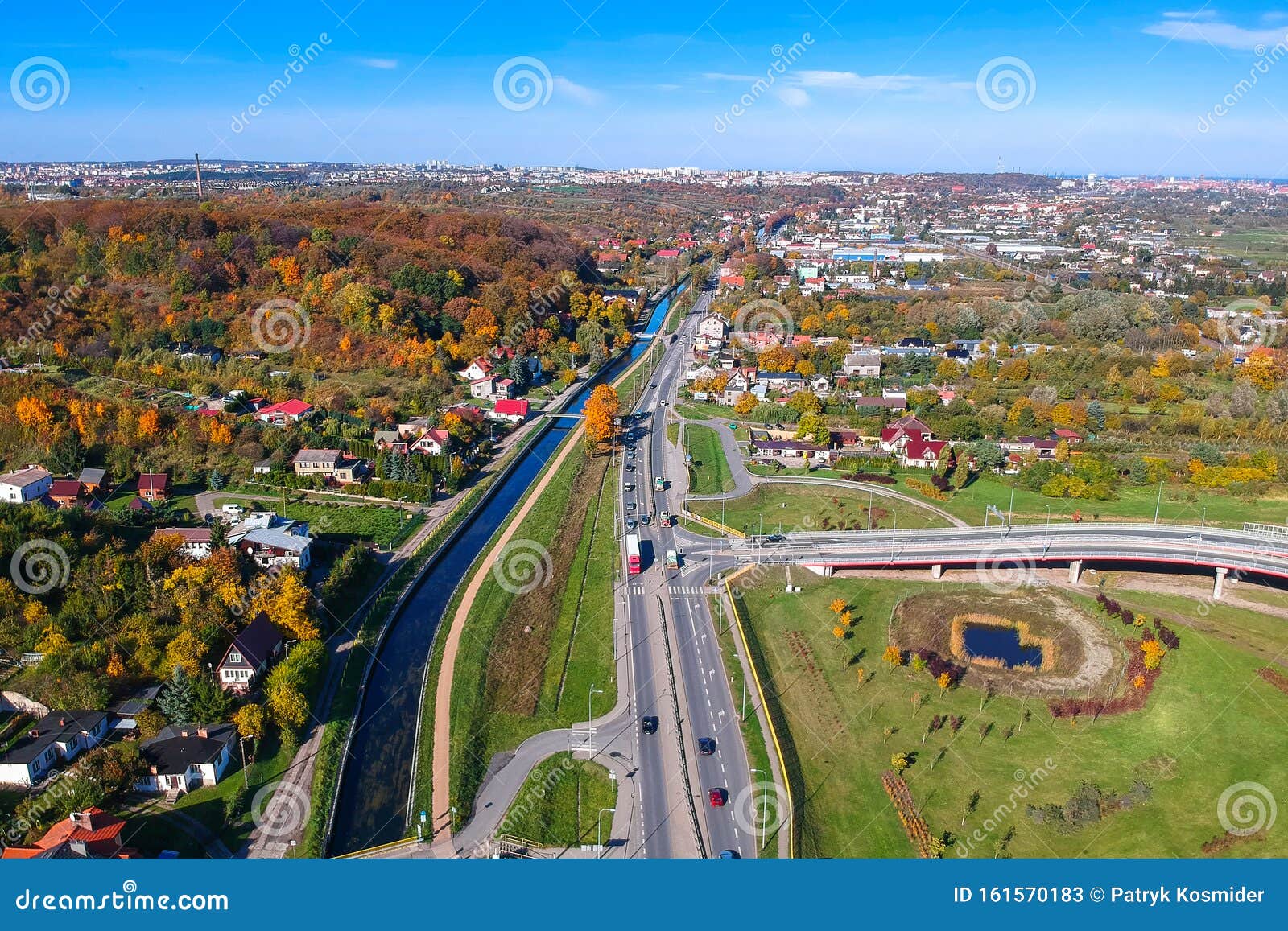 Luftbild Des Autobahnviadukts in Danzig, Polen Stockbild - Bild von ...