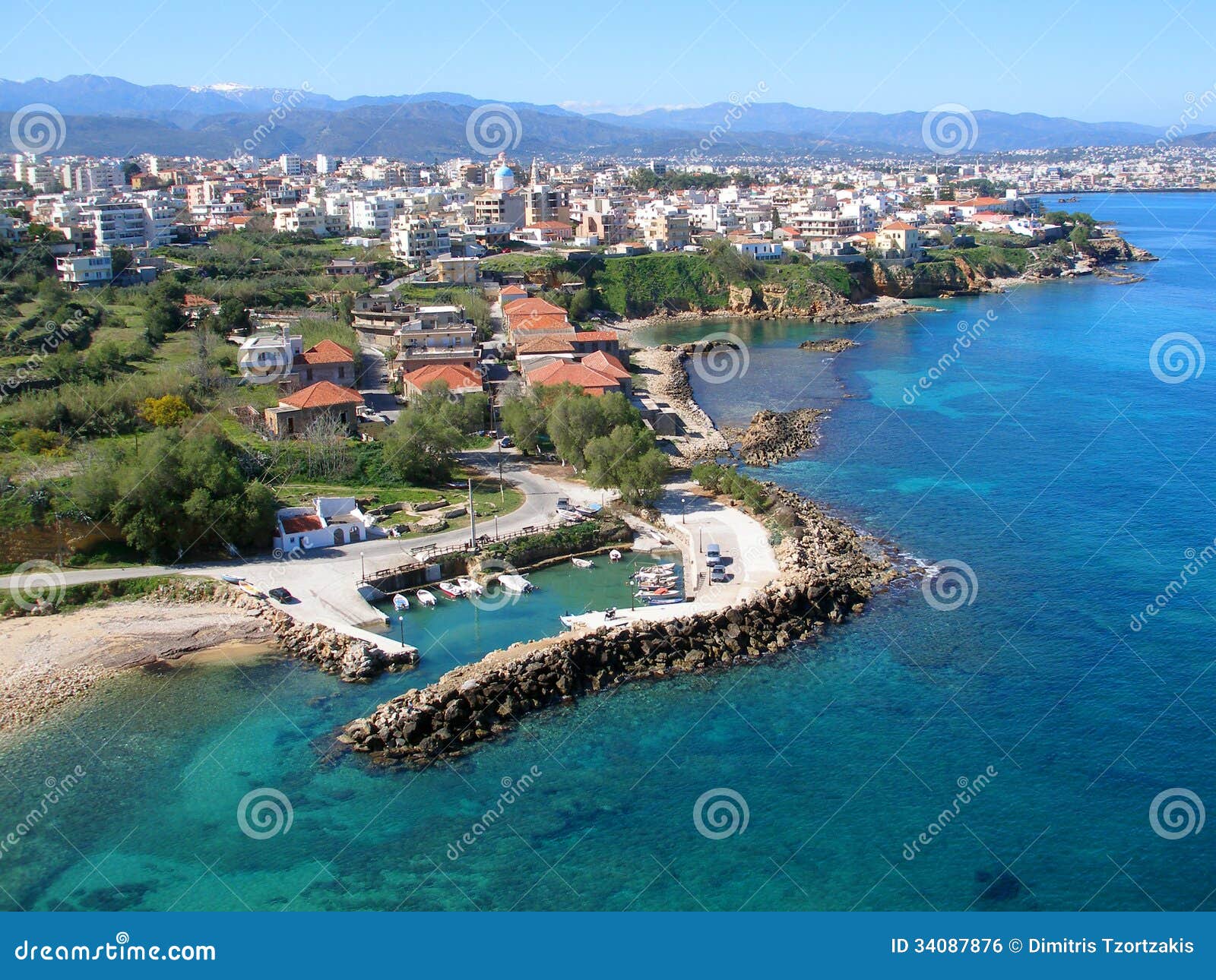 Luftbild, Tabakaria, Chania, Kreta, Griechenland Stockfoto - Bild von ...