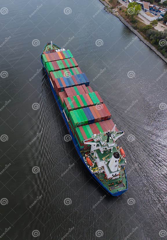 Luftfahrt-Containerschiff Logistik Import Schiffs- Oder ...