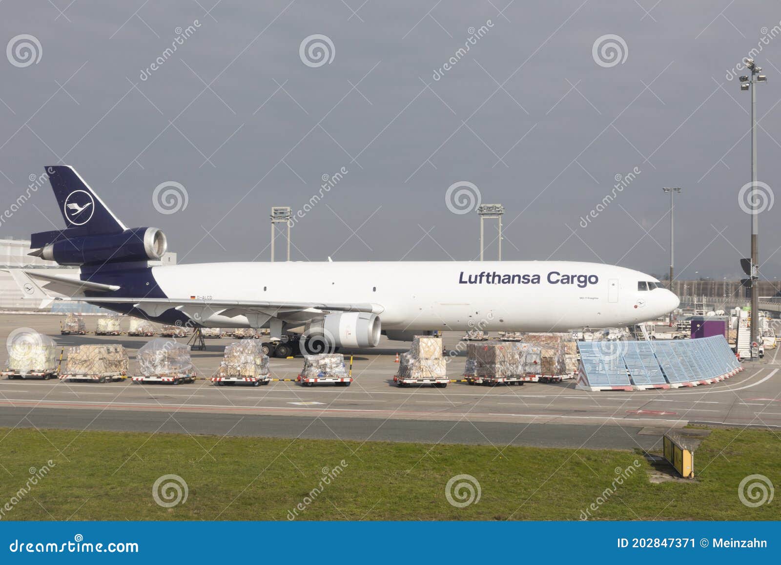 Lufthansa Flight Cargo DC 10 is Ready for Loading at Frankfurt Airport ...