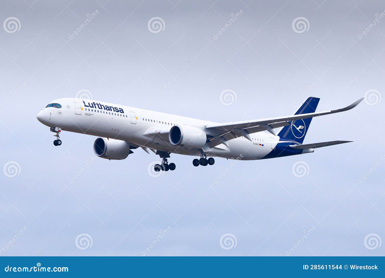 Lufthansa A350 Plane on the Final Approach. Editorial Stock Image ...