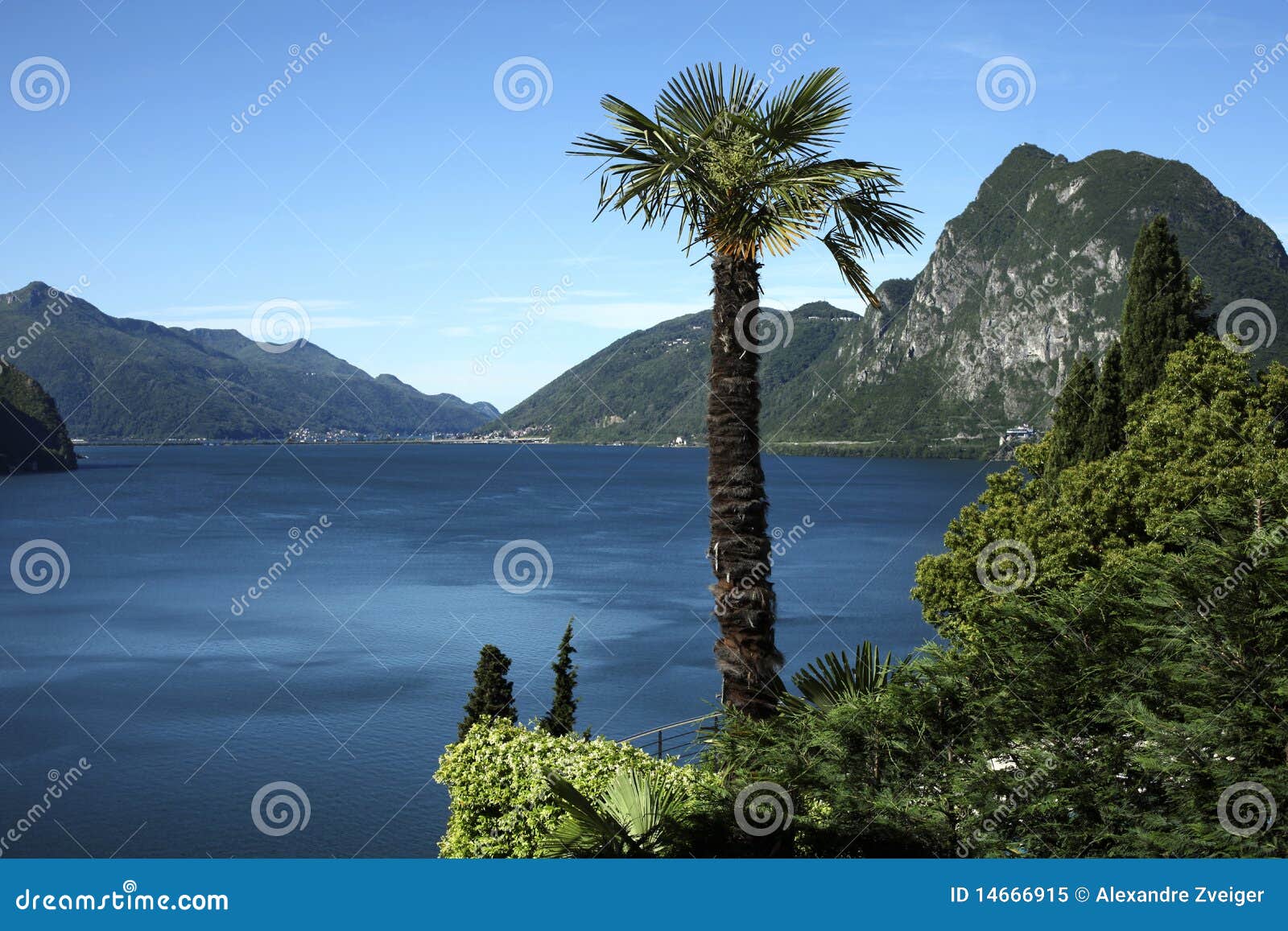 Lugano lake, Switzerland stock image. Image of lugano - 14666915