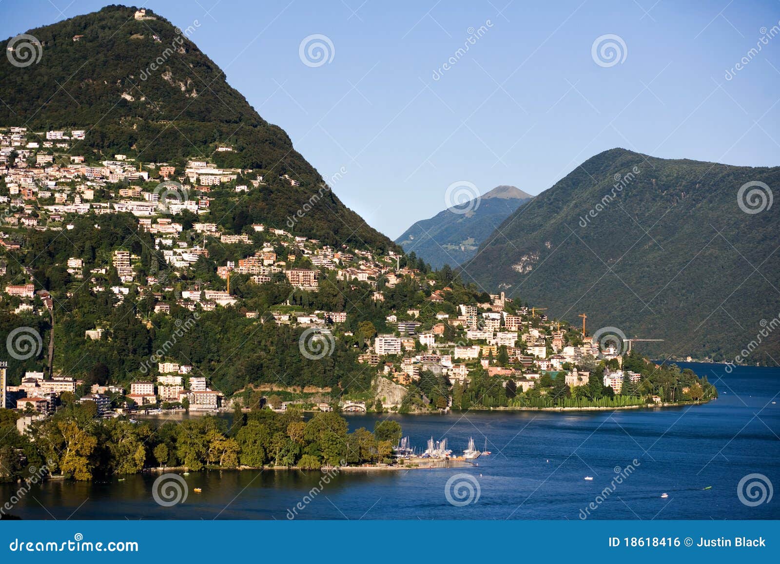 Lugano, Switzerland stock photo. Image of lake, nature - 18618416