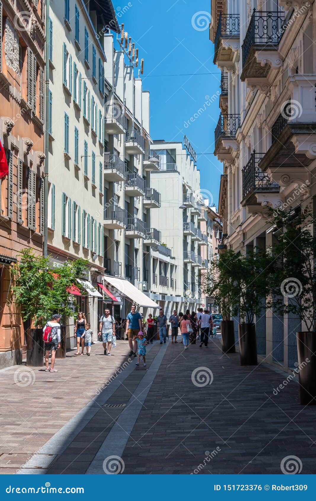 Via Nassa in Lugano editorial photo. Image of europe - 151723376