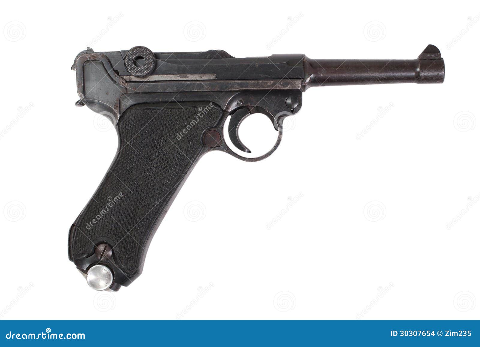 Luger P08 Parabellum Handgun Stock Photo - Image of trigger, 1939: 30307654