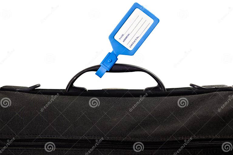 Luggage Bag with Identification Tag Stock Image - Image of ...