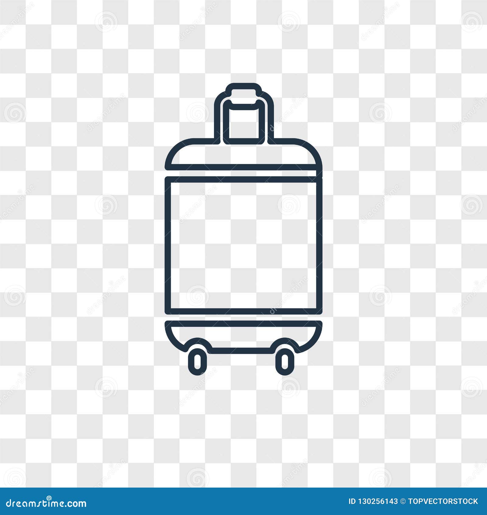 Luggage Concept Vector Linear Icon Isolated on Transparent Background ...