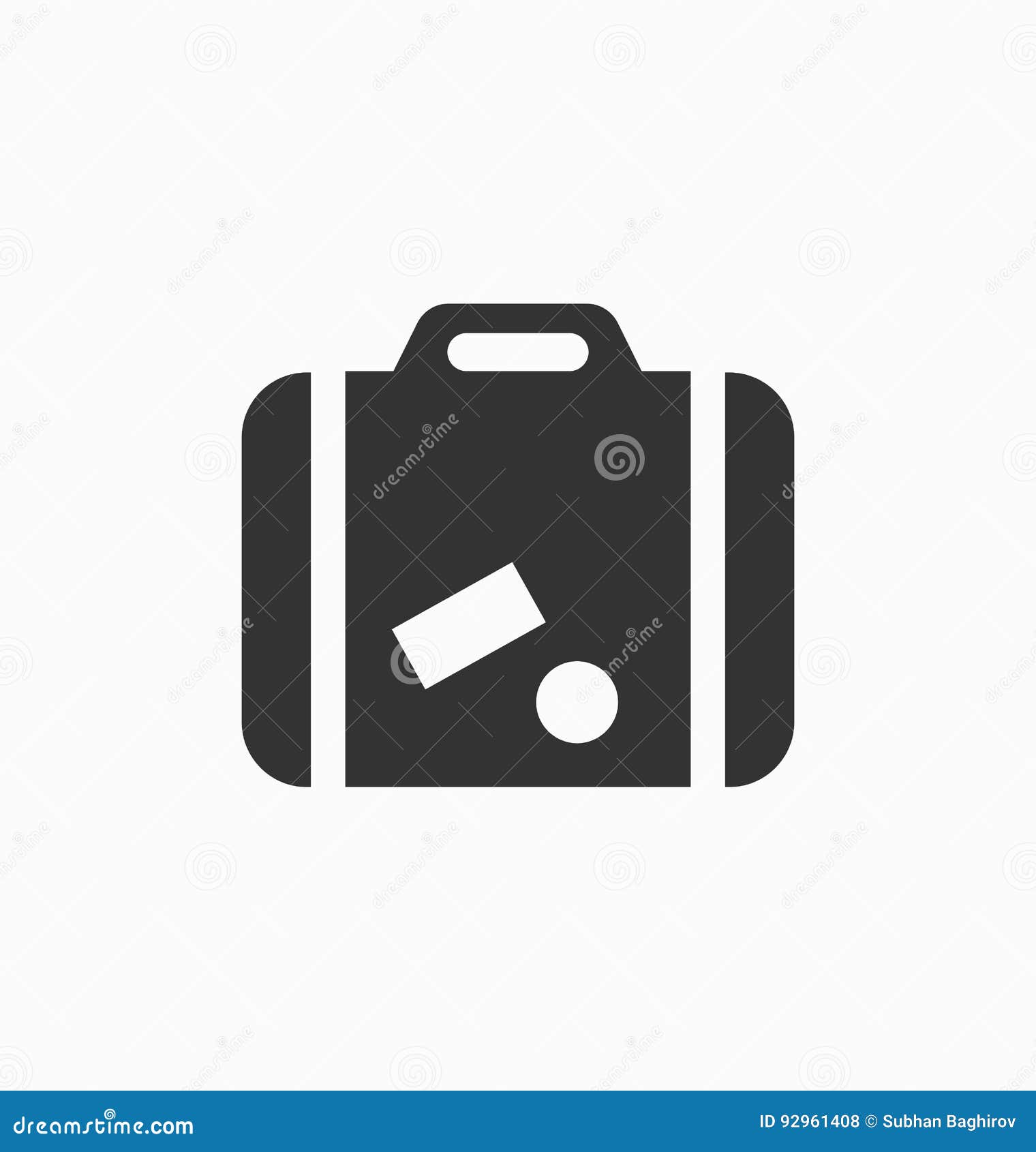 Luggage icon vector sign stock vector. Illustration of case - 92961408