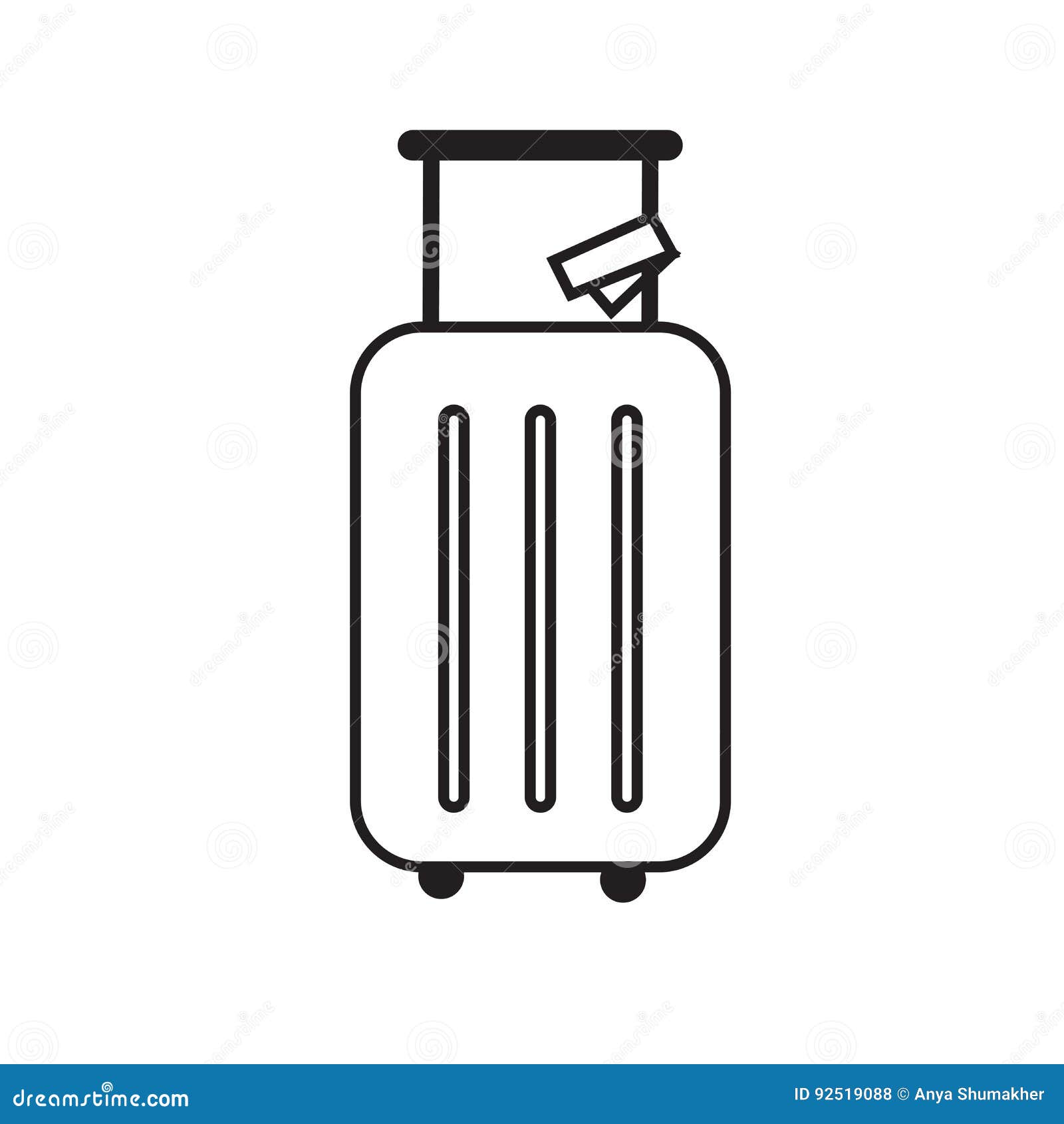 Luggage Icons in a Simple Style Stock Illustration - Illustration of ...