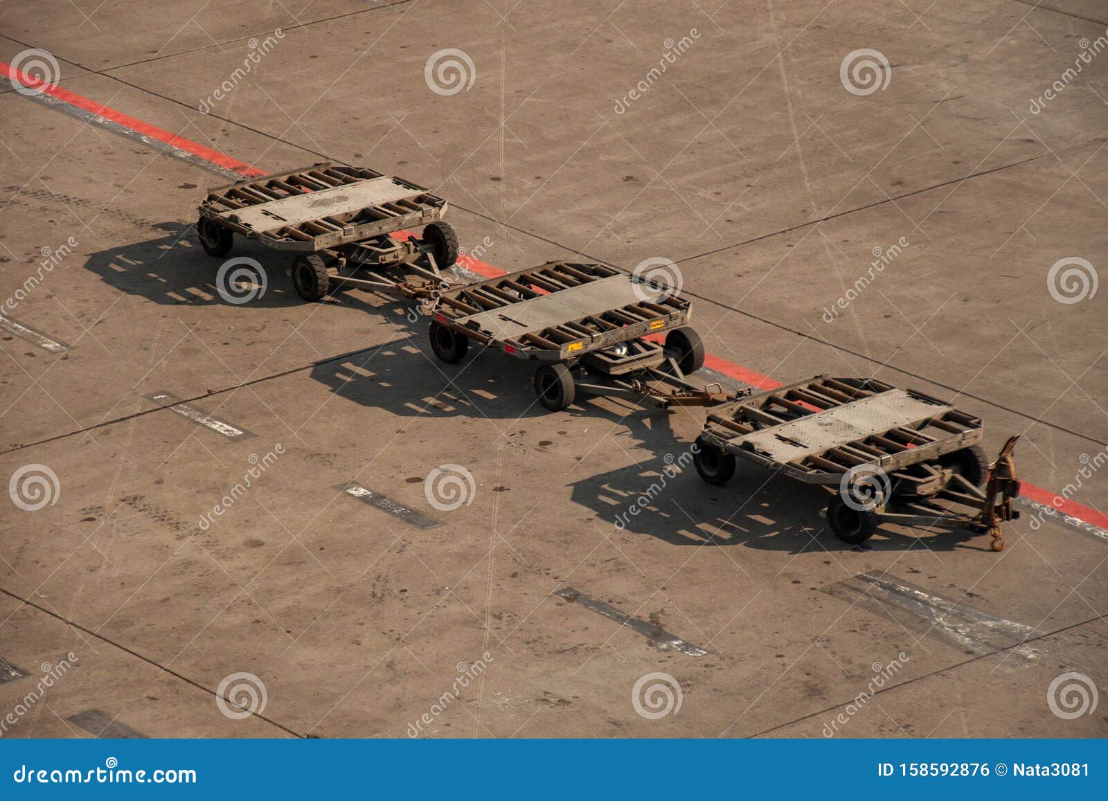 Luggage Loading in a Passenger Plane. Airport Baggage Service. Airplane ...