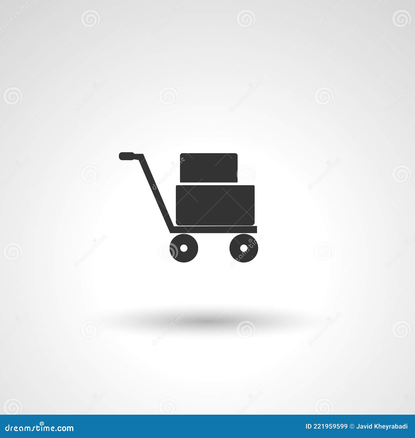 Luggage Trolley Sign. Trolley Isolated Simple Icon Stock Vector ...