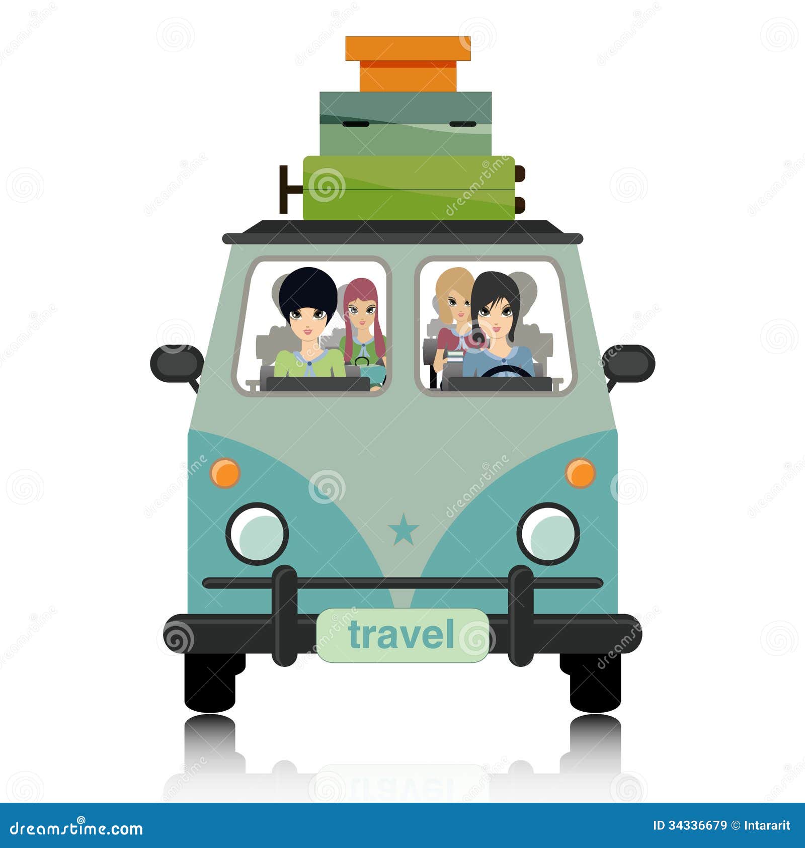 Luggage vans. stock illustration. Illustration of render - 34336679