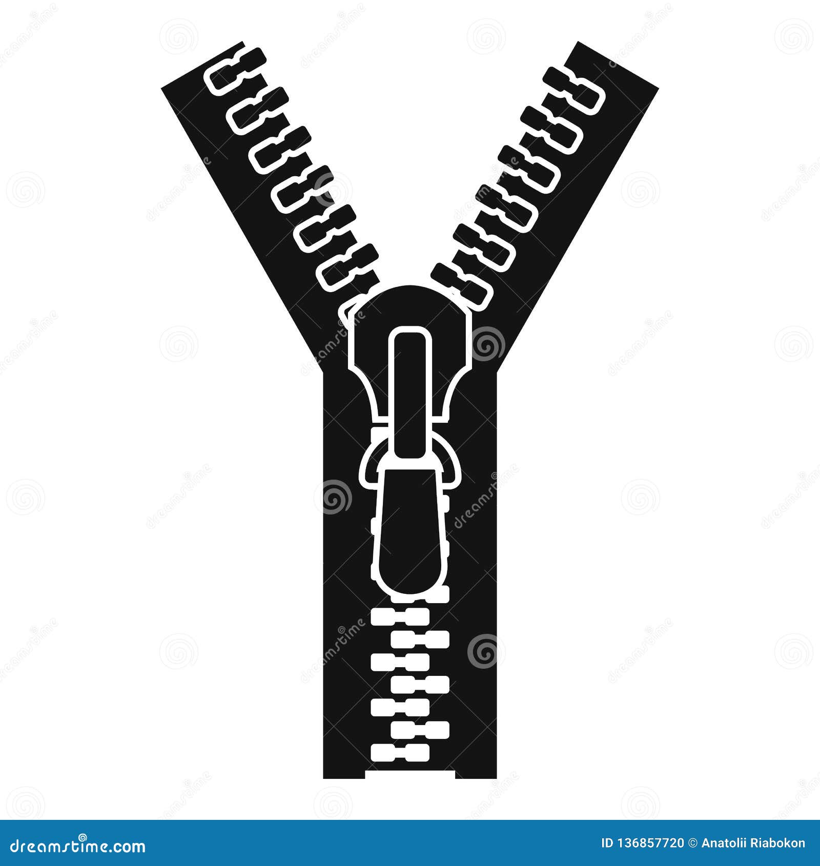 Luggage Zipper Icon, Simple Style Stock Vector - Illustration of ...