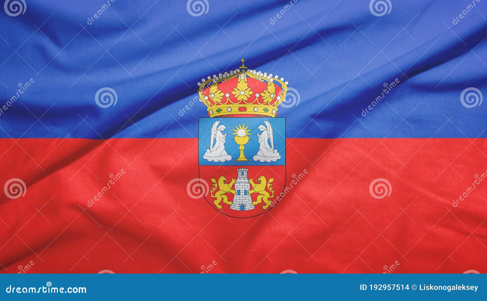 Lugo Province of Spain Flag Stock Illustration - Illustration of ripple ...