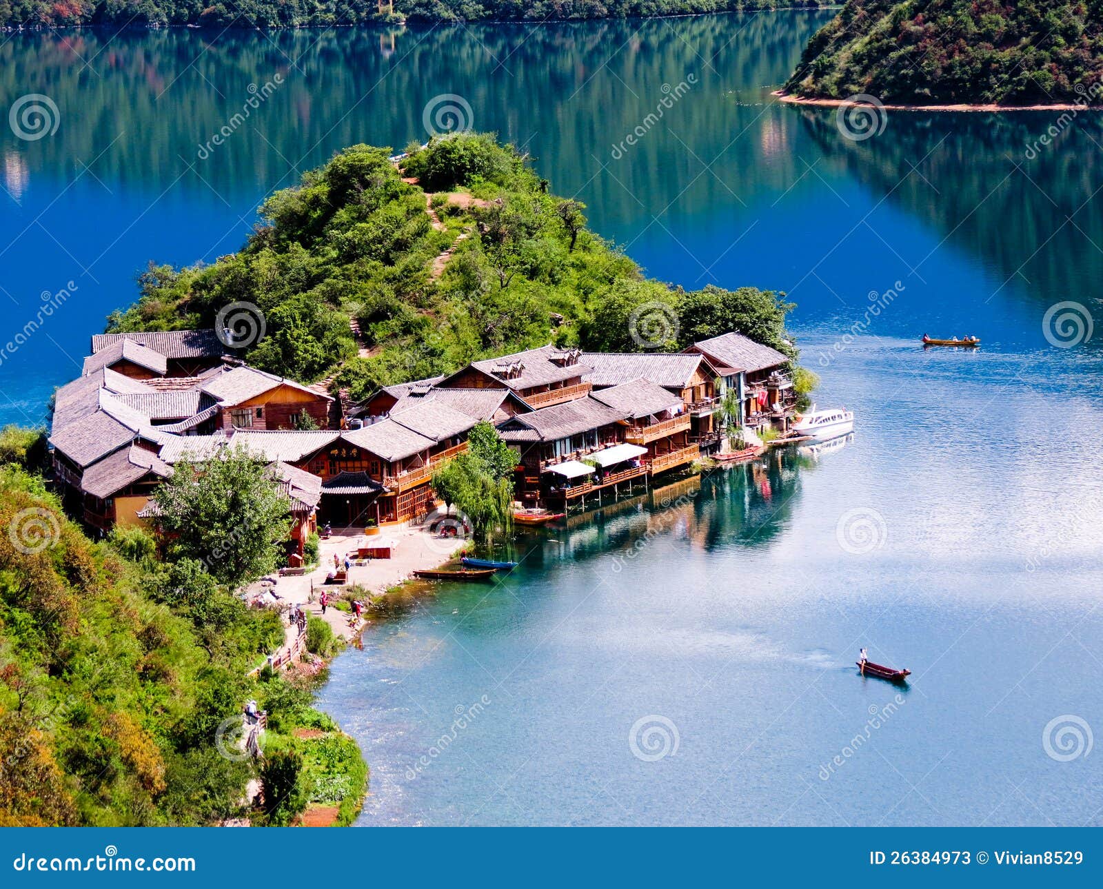 Lugu lake stock image. Image of clean, calm, beautiful - 26384973