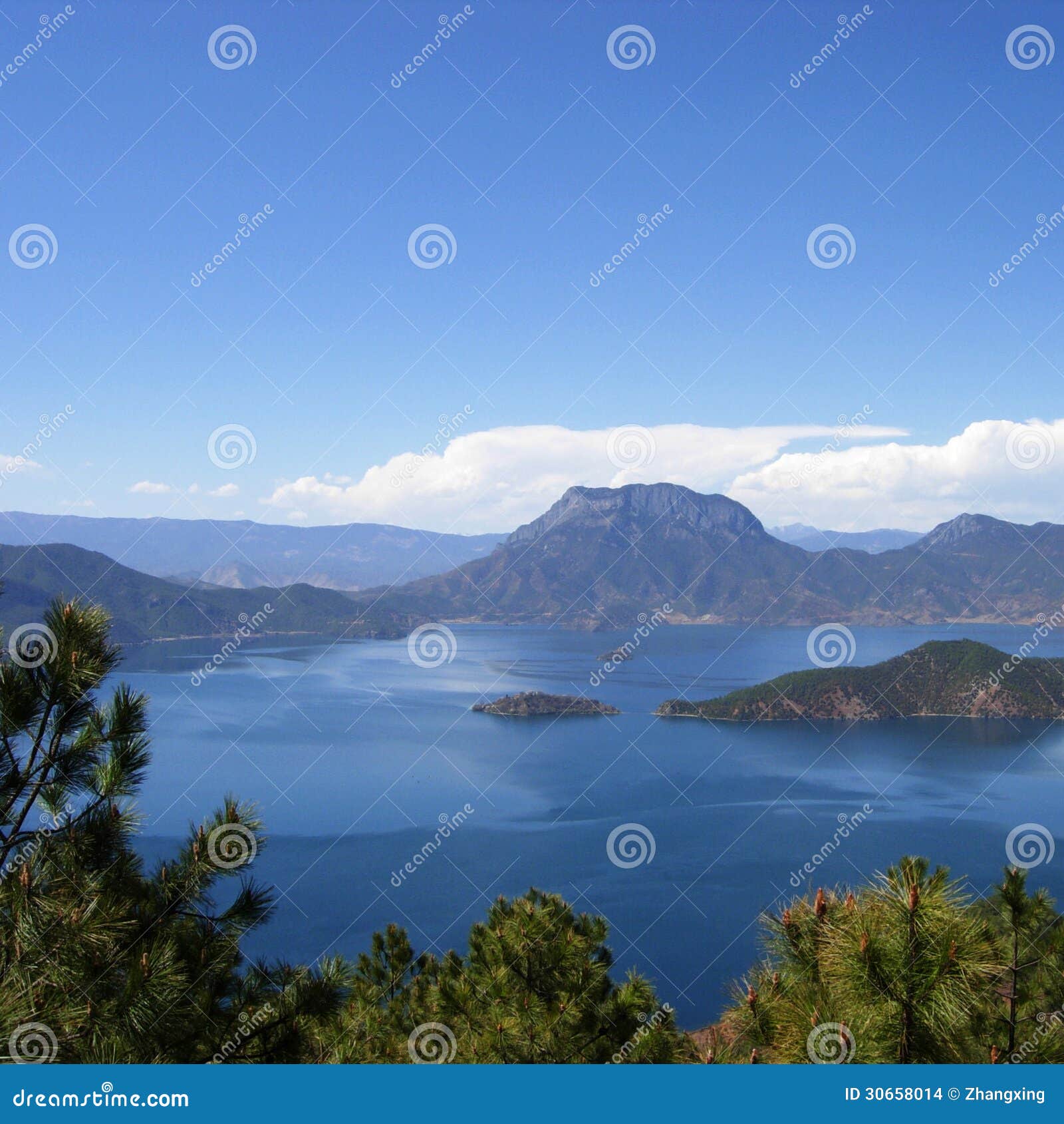 Lugu lake stock photo. Image of countryside, green, national - 30658014