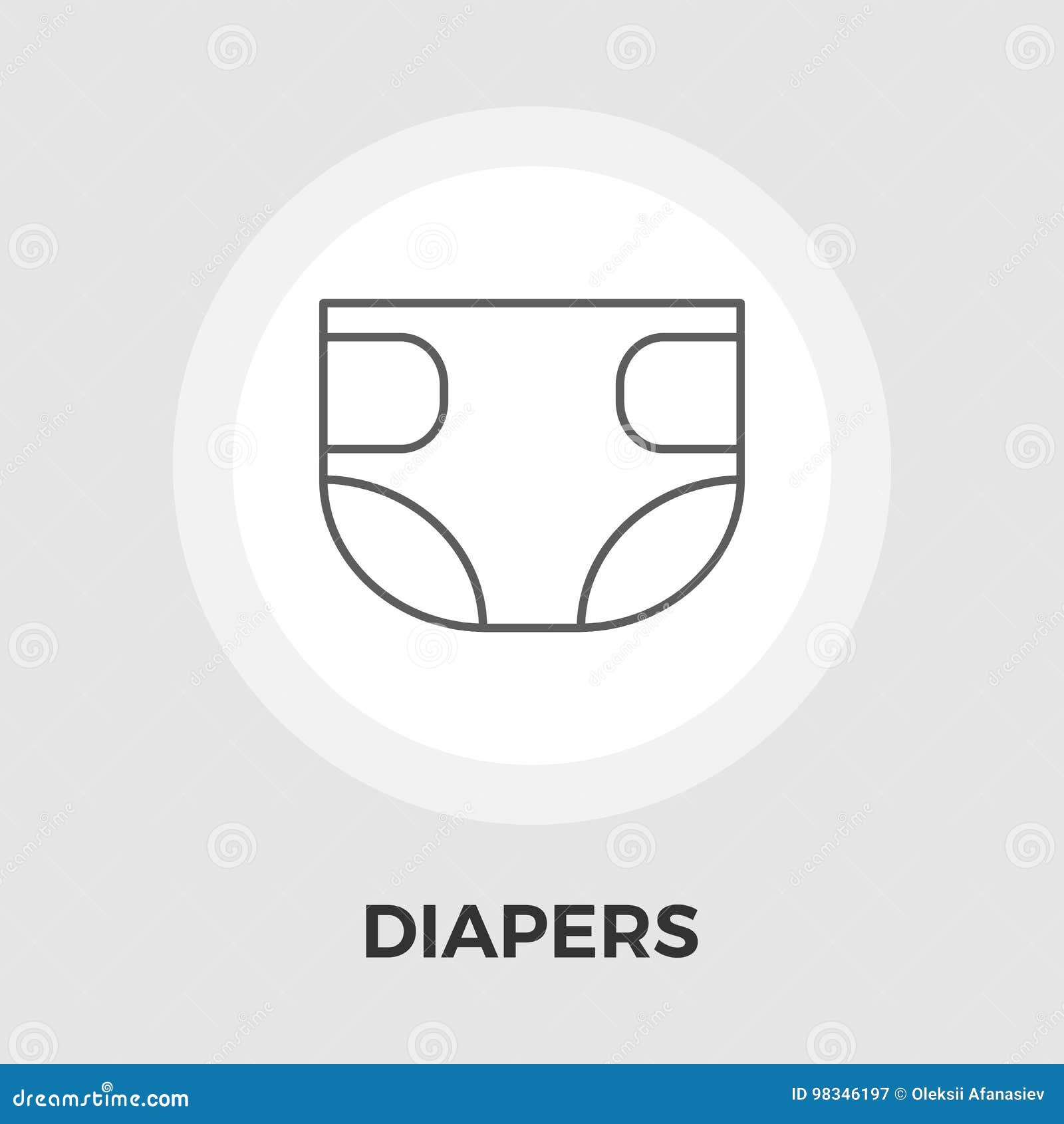 Luier Vector Vlak Pictogram Vector Illustratie - Illustration of vlak ...