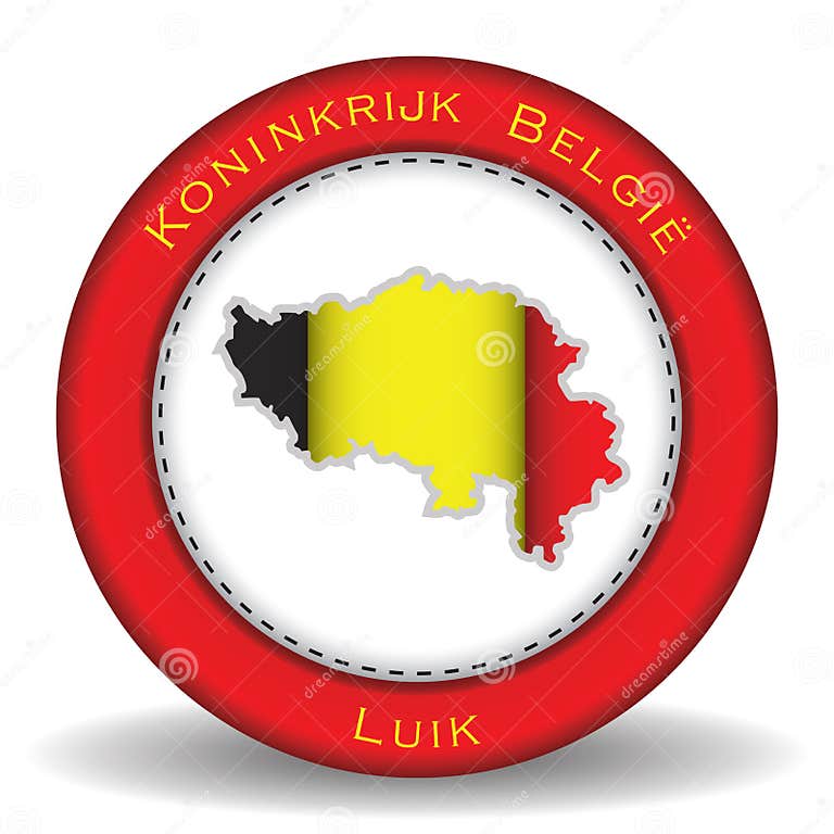Luik Map Sticker. Vector Illustration Decorative Design Stock ...