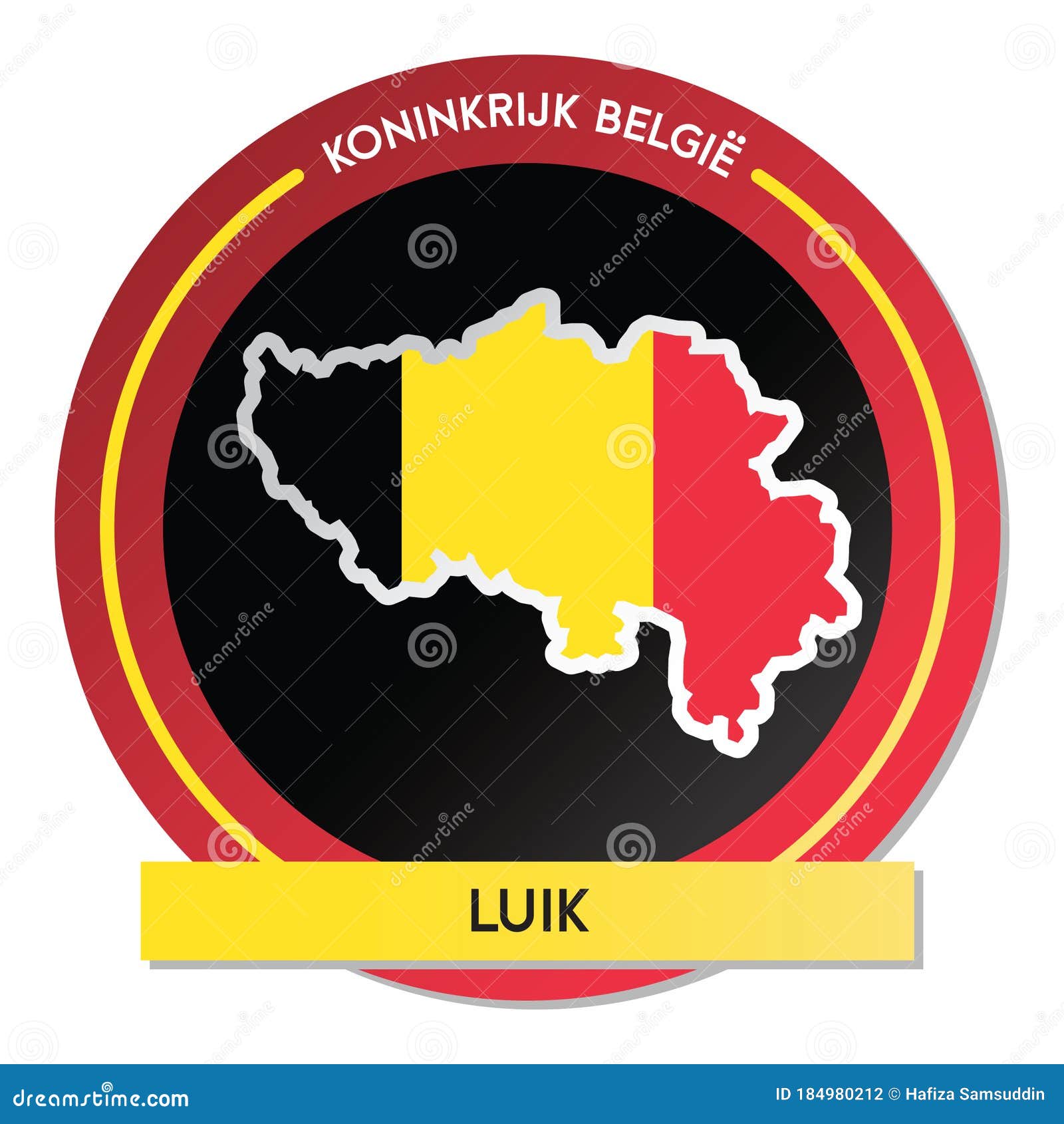 Luik Map Sticker. Vector Illustration Decorative Design Stock ...