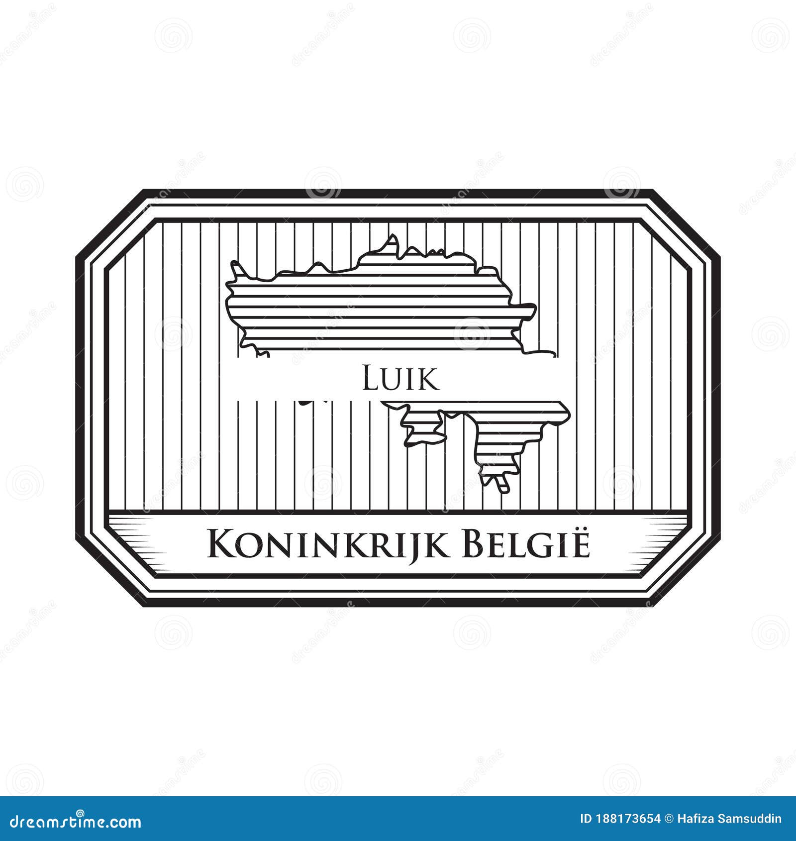 Luik Map. Vector Illustration Decorative Design Stock Vector ...