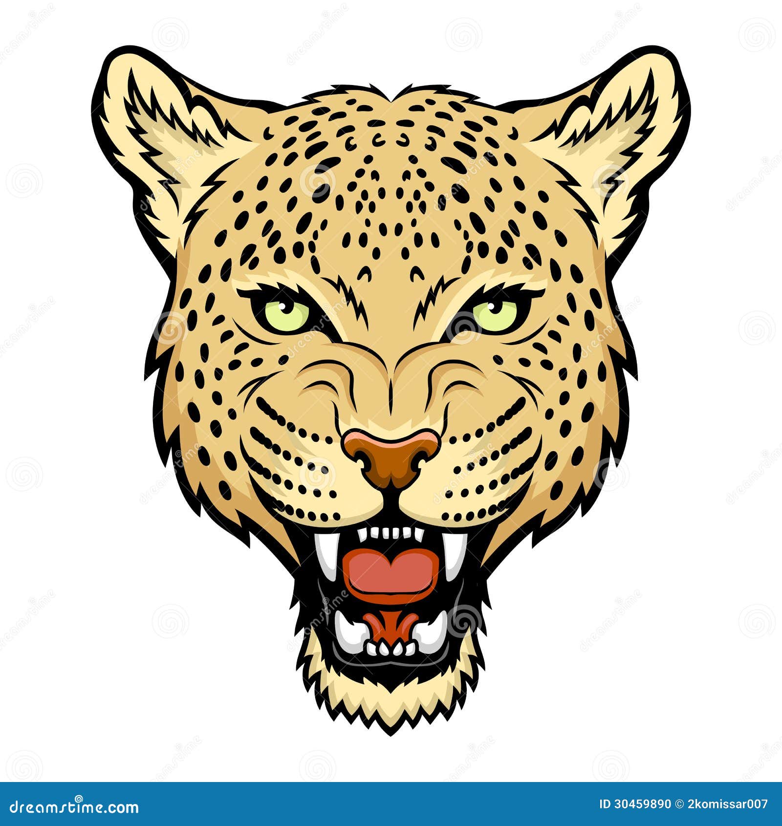 Luipaard vector illustratie. Illustration of zoogdier - 30459890