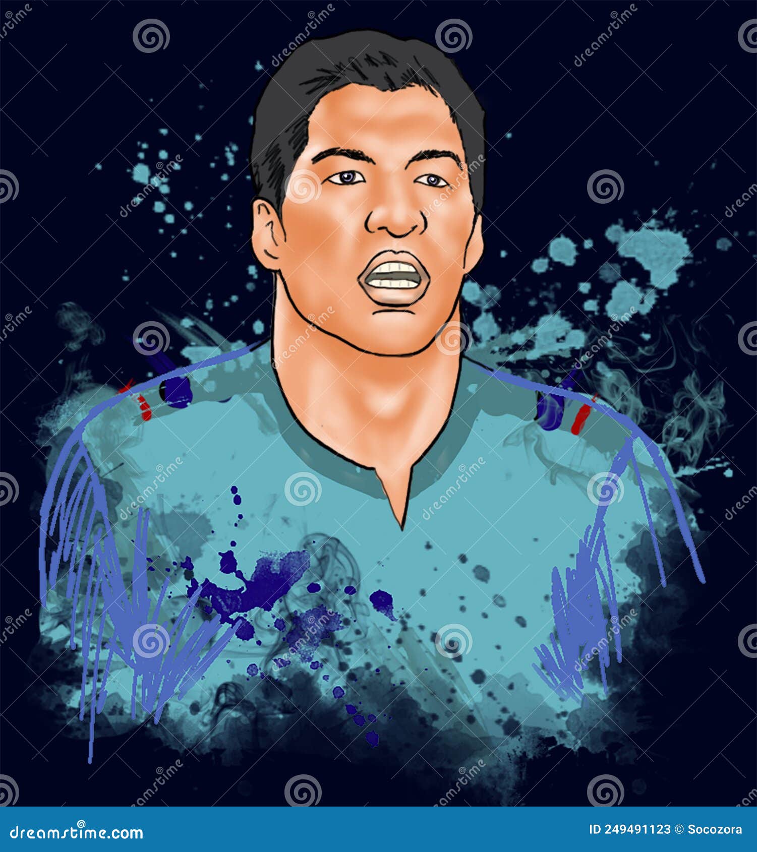 Luis Suarez Portrait Vector Illustration Editorial Stock Photo ...