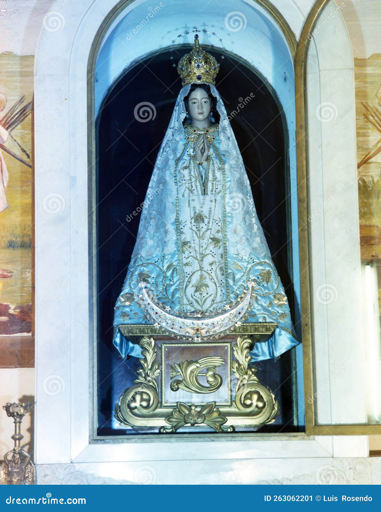 Lujan Argentina, Interior of Cathedral with the Virgin of Lujan ...