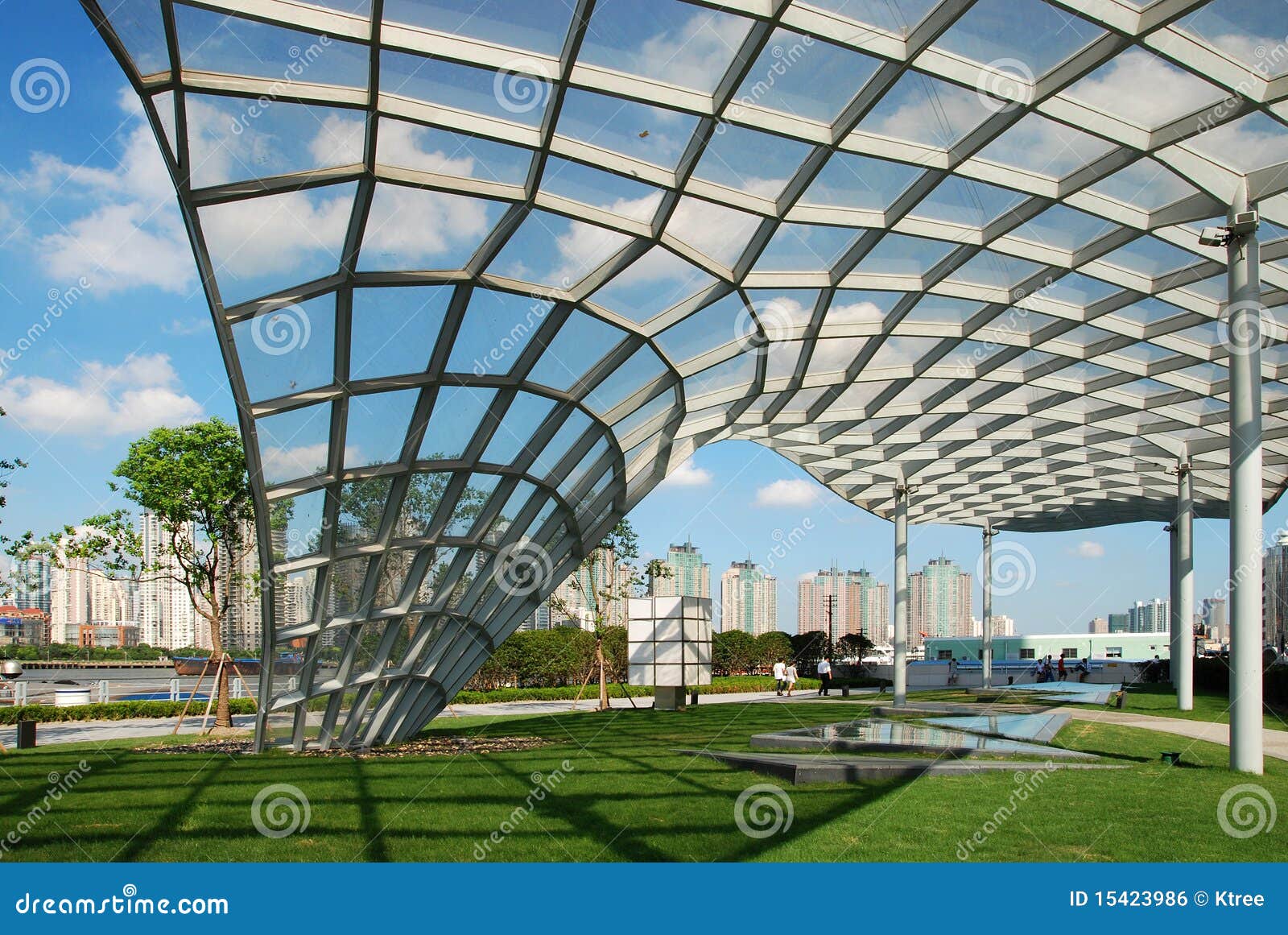 Lujiazui Park Shanghai stock photo. Image of asia, freeway - 15423986